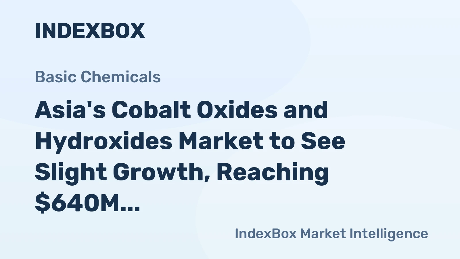 Asia's Cobalt Oxides and Hydroxides Market to See Slight Growth, Reaching $640M by 2035