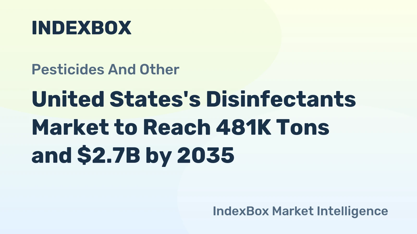 United States's Disinfectants Market to Reach 481K Tons and $2.7B by 2035