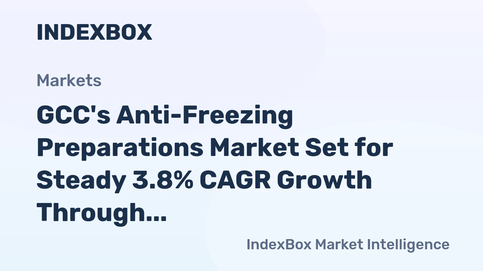 GCC's Anti-Freezing Preparations Market Set for Steady 3.8% CAGR Growth Through 2035