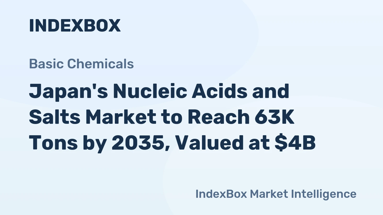 Japan's Nucleic Acids and Salts Market to Reach 63K Tons by 2035, Valued at $4B
