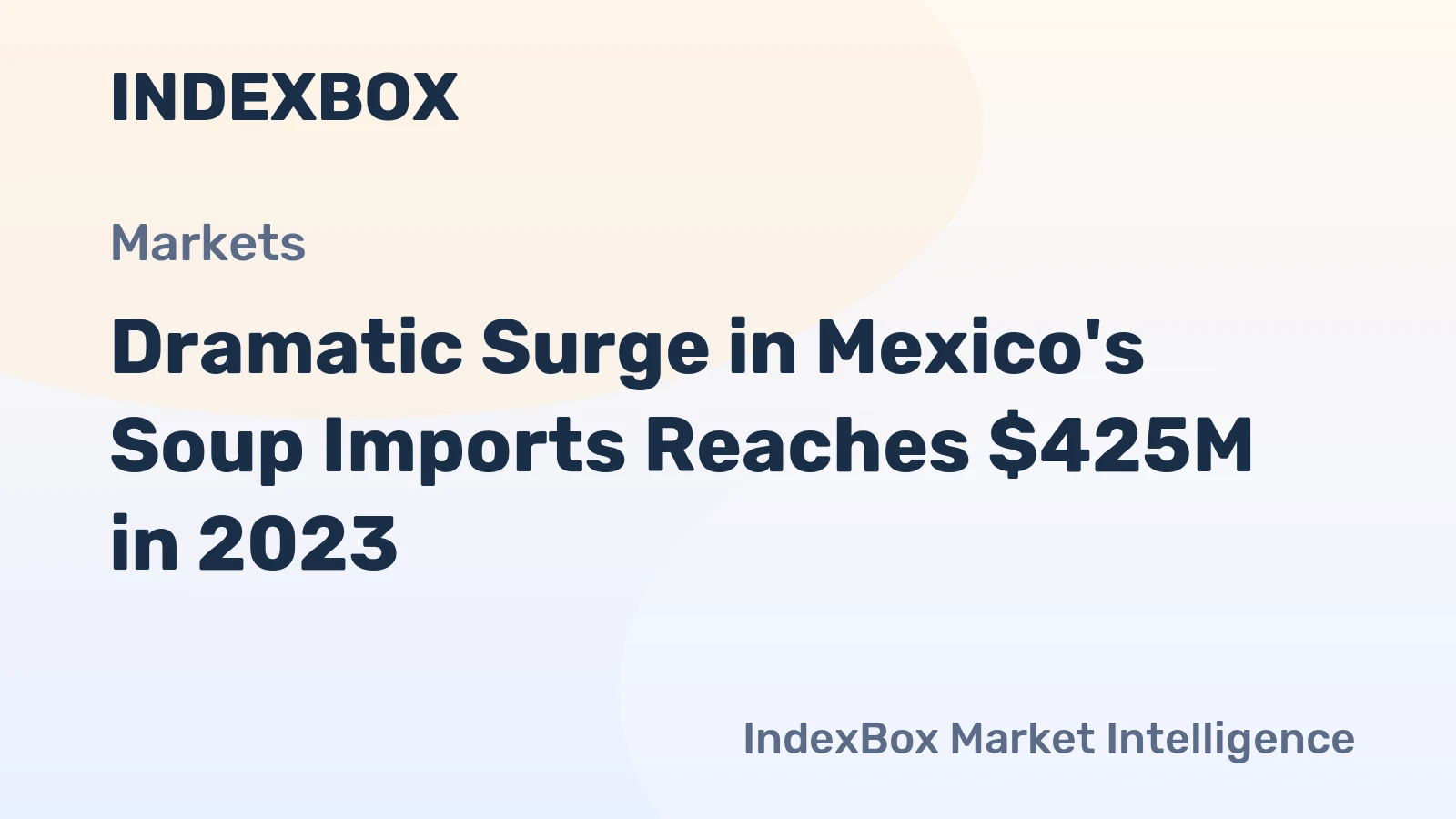 Dramatic Surge in Mexico's Soup Imports Reaches $425M in 2023