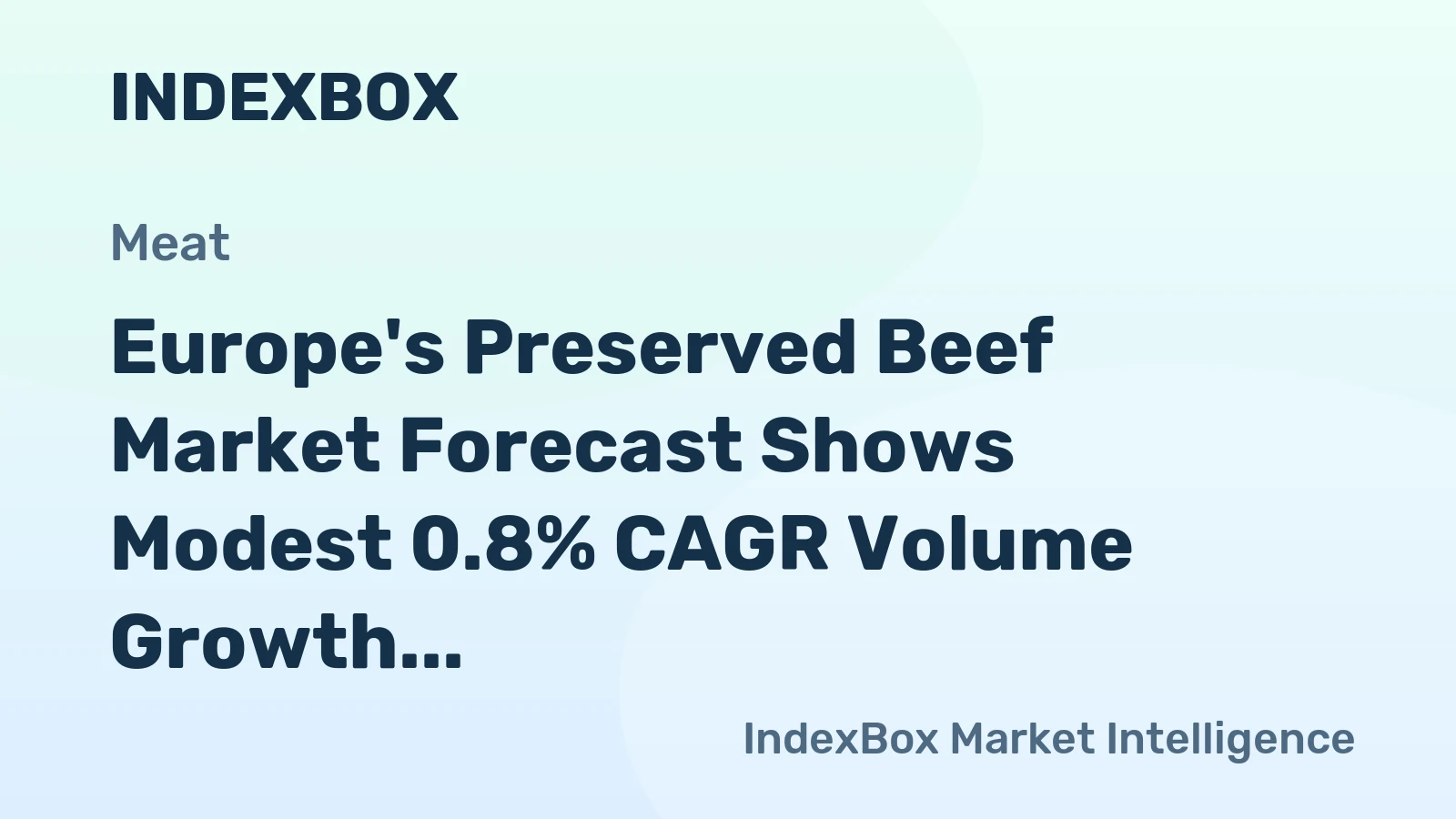 Europe's Preserved Beef Market Forecast Shows Modest 0.8% CAGR Volume Growth Through 2035