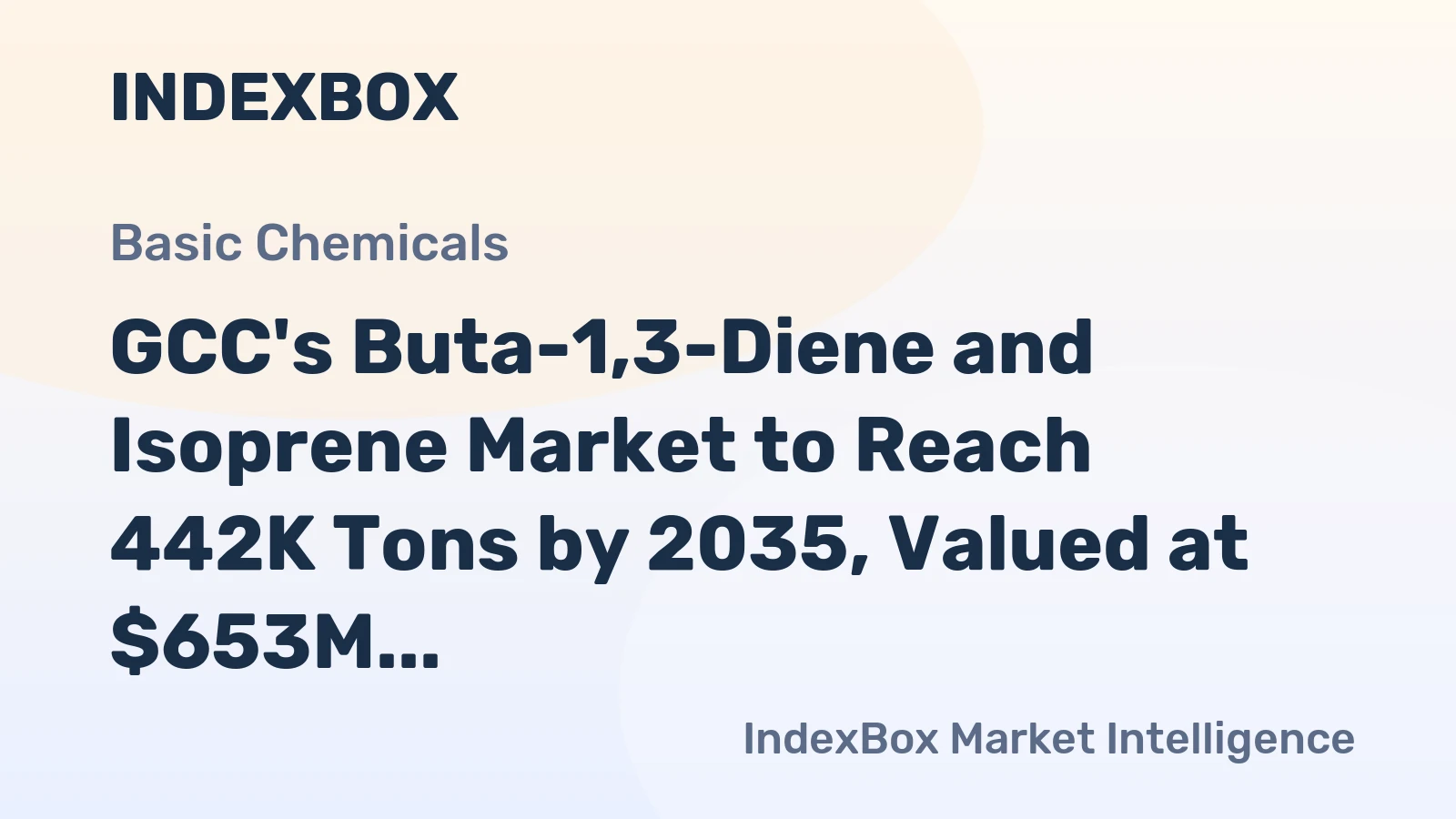 GCC's Buta-1,3-Diene and Isoprene Market to Reach 442K Tons by 2035, Valued at $653M