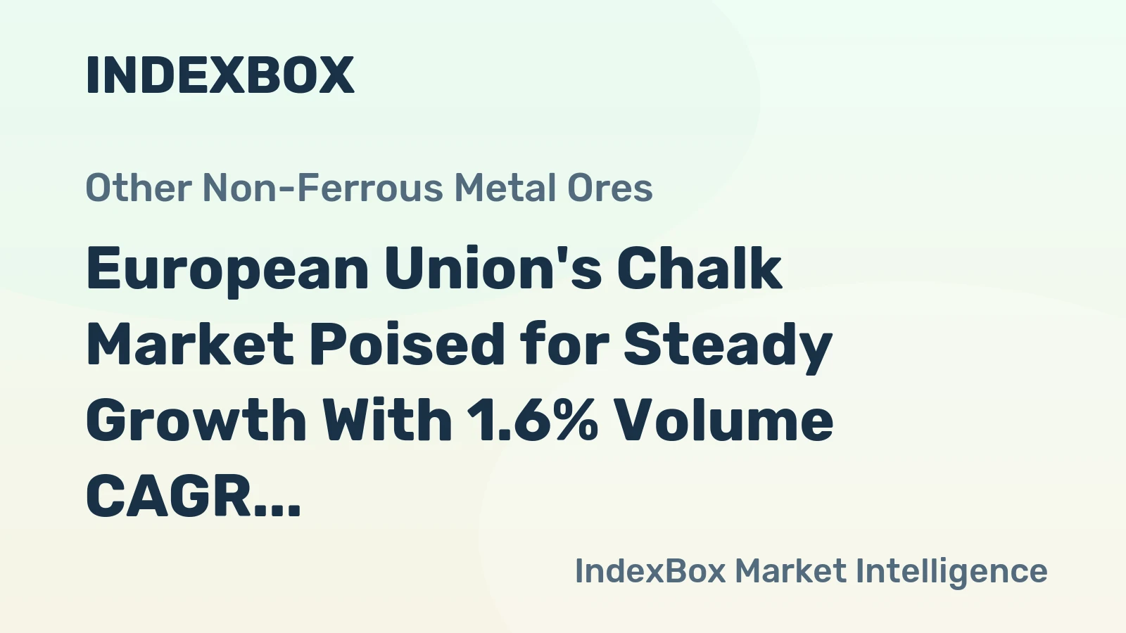 European Union's Chalk Market Poised for Steady Growth With 1.6% Volume CAGR Through 2035