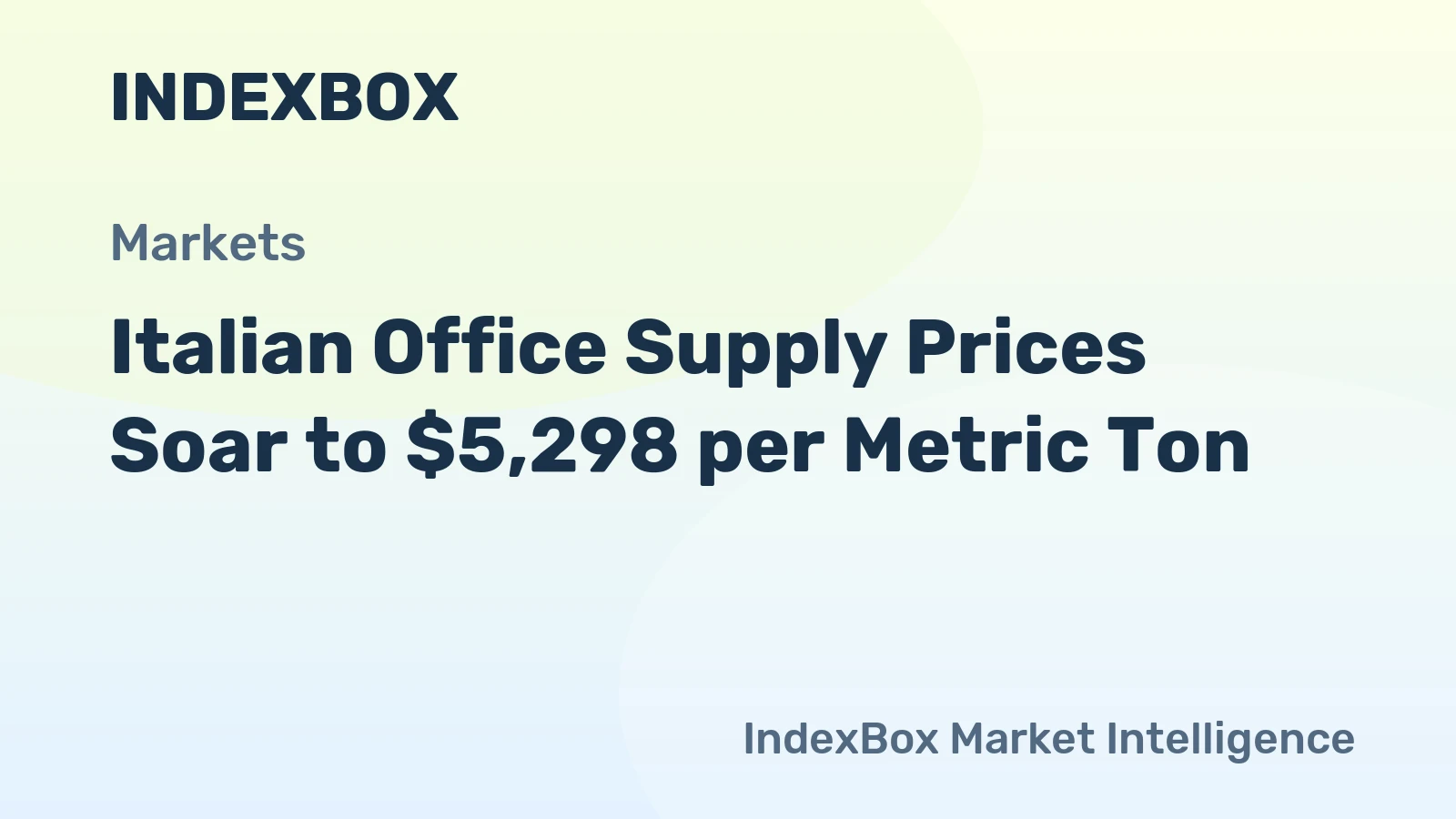 Italian Office Supply Prices Soar to $5,298 per Metric Ton
