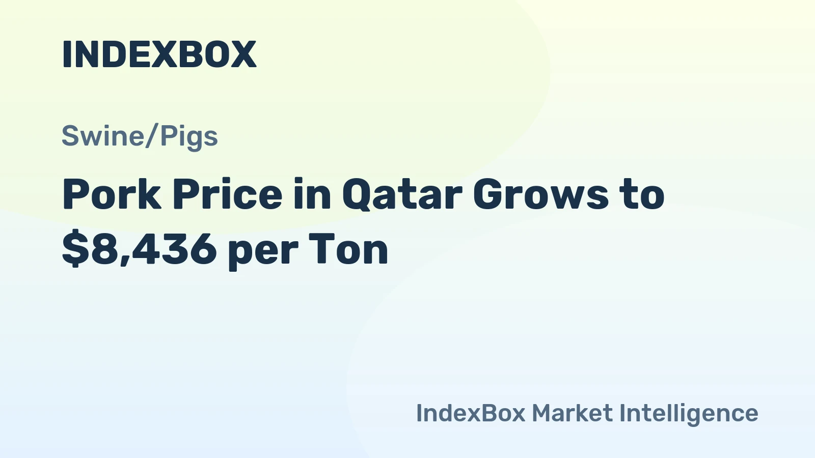 Pork Price in Qatar Grows to $8,436 per Ton