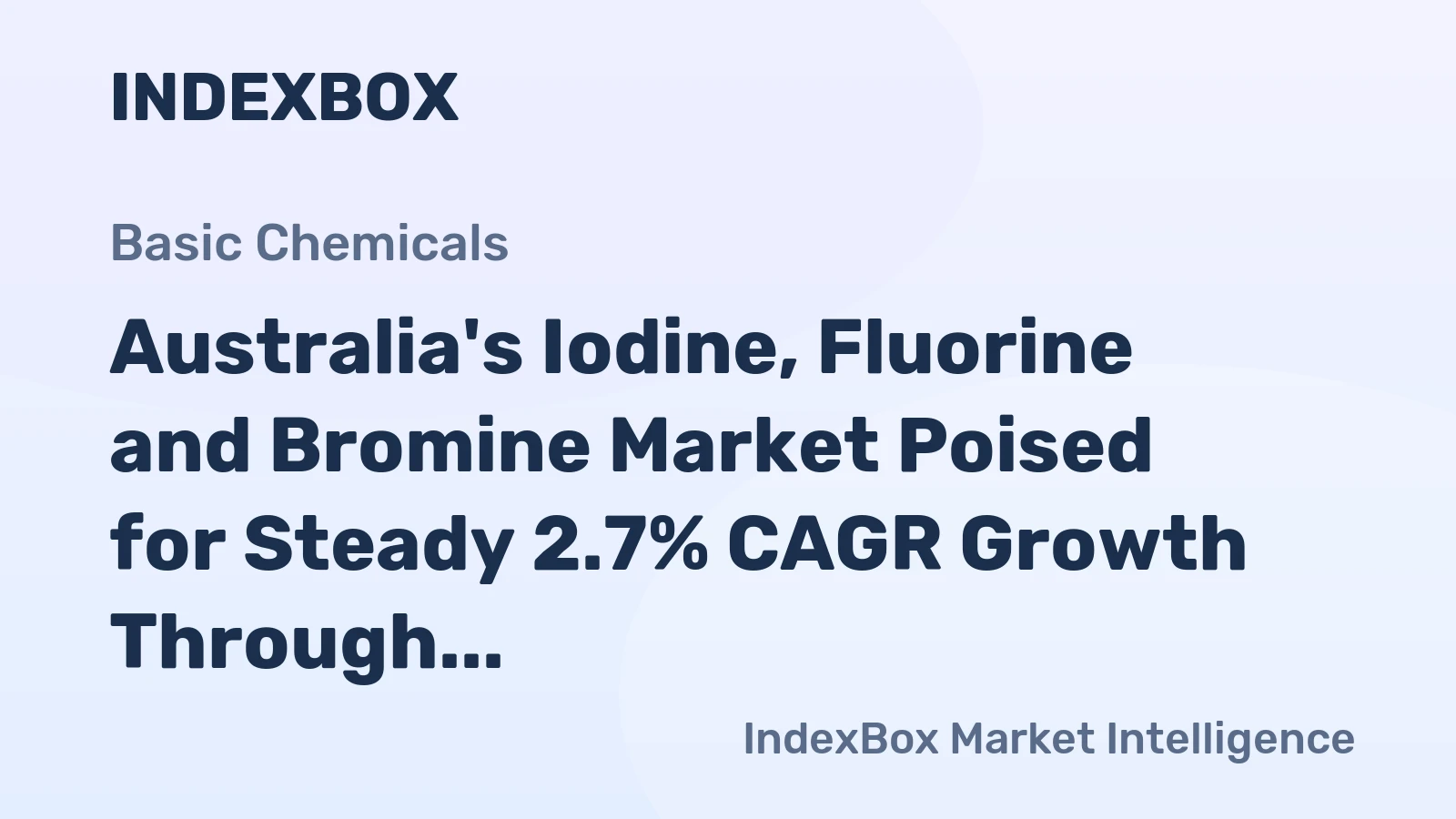 Australia's Iodine, Fluorine and Bromine Market Poised for Steady 2.7% CAGR Growth Through 2035