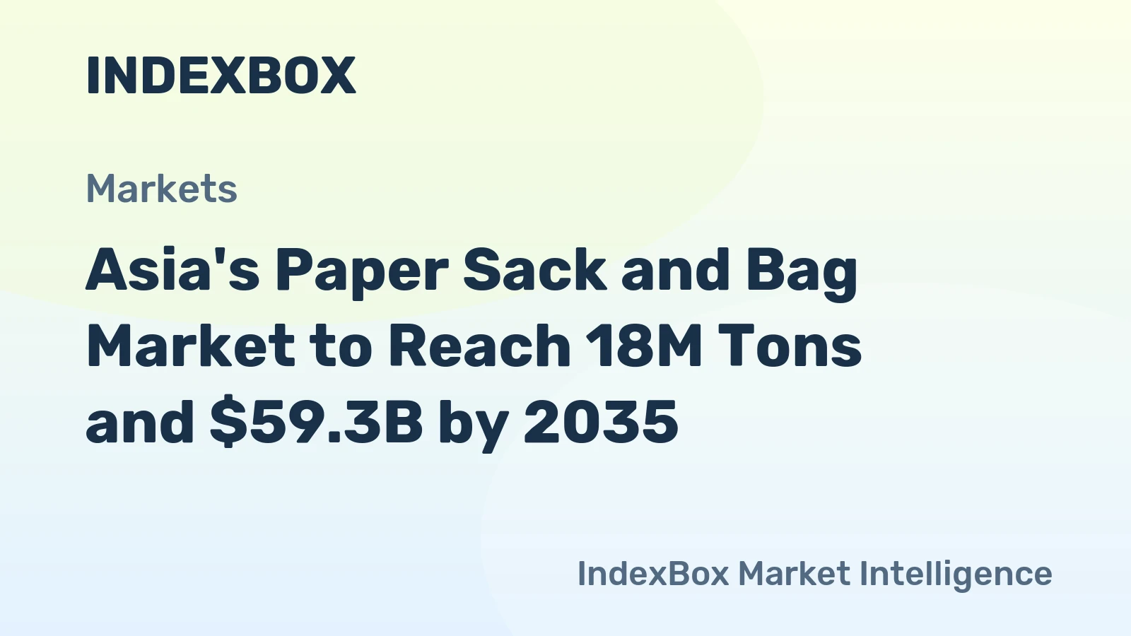 Asia's Paper Sack and Bag Market to Reach 18M Tons and $59.3B by 2035