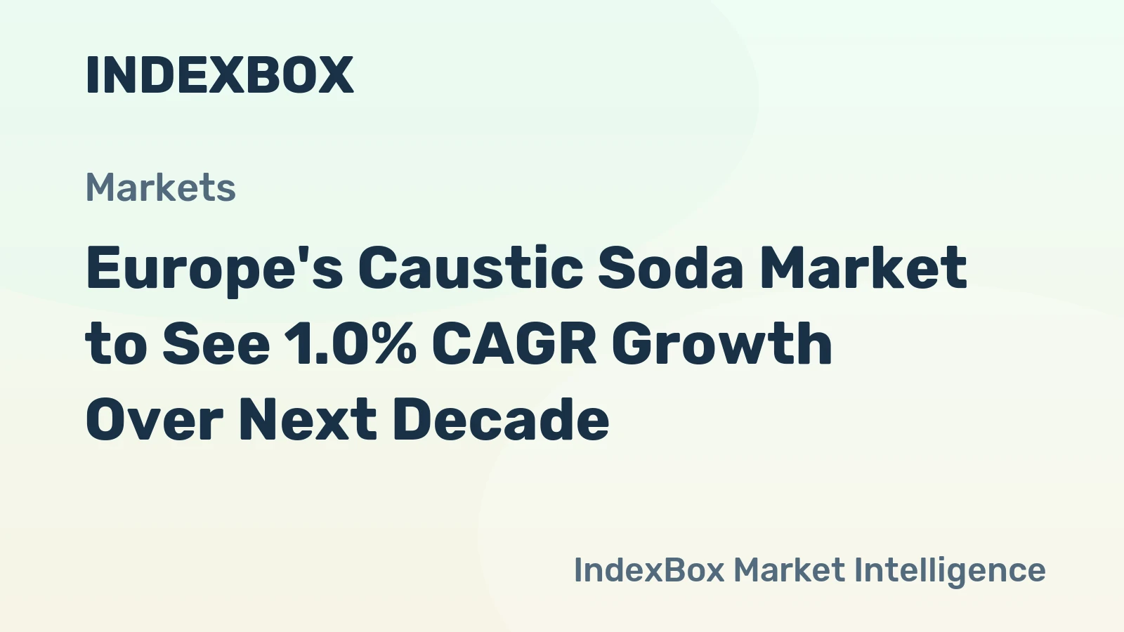 Europe's Caustic Soda Market to See 1.0% CAGR Growth Over Next Decade