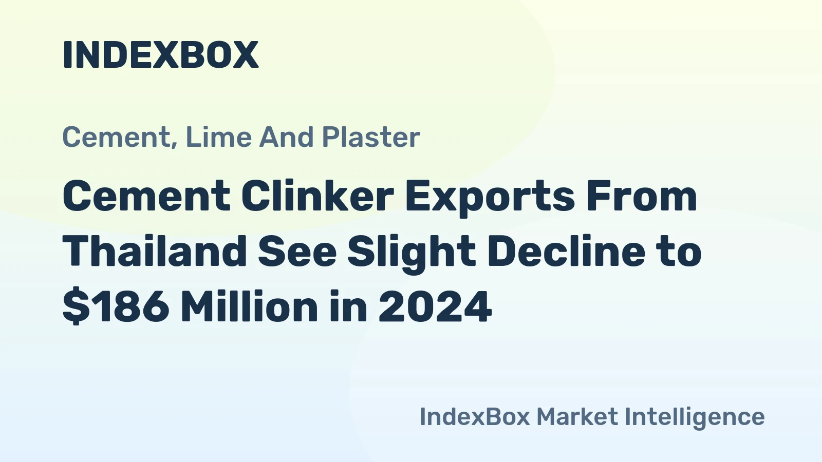 Cement Clinker Exports From Thailand See Slight Decline to $186 Million in 2024