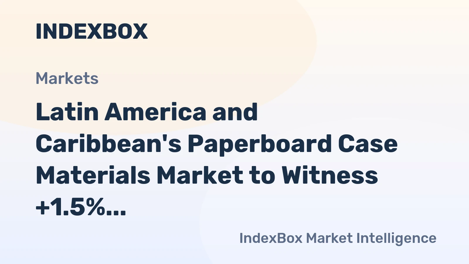 Latin America and Caribbean's Paperboard Case Materials Market to Witness +1.5% CAGR Growth from 2024 to 2035
