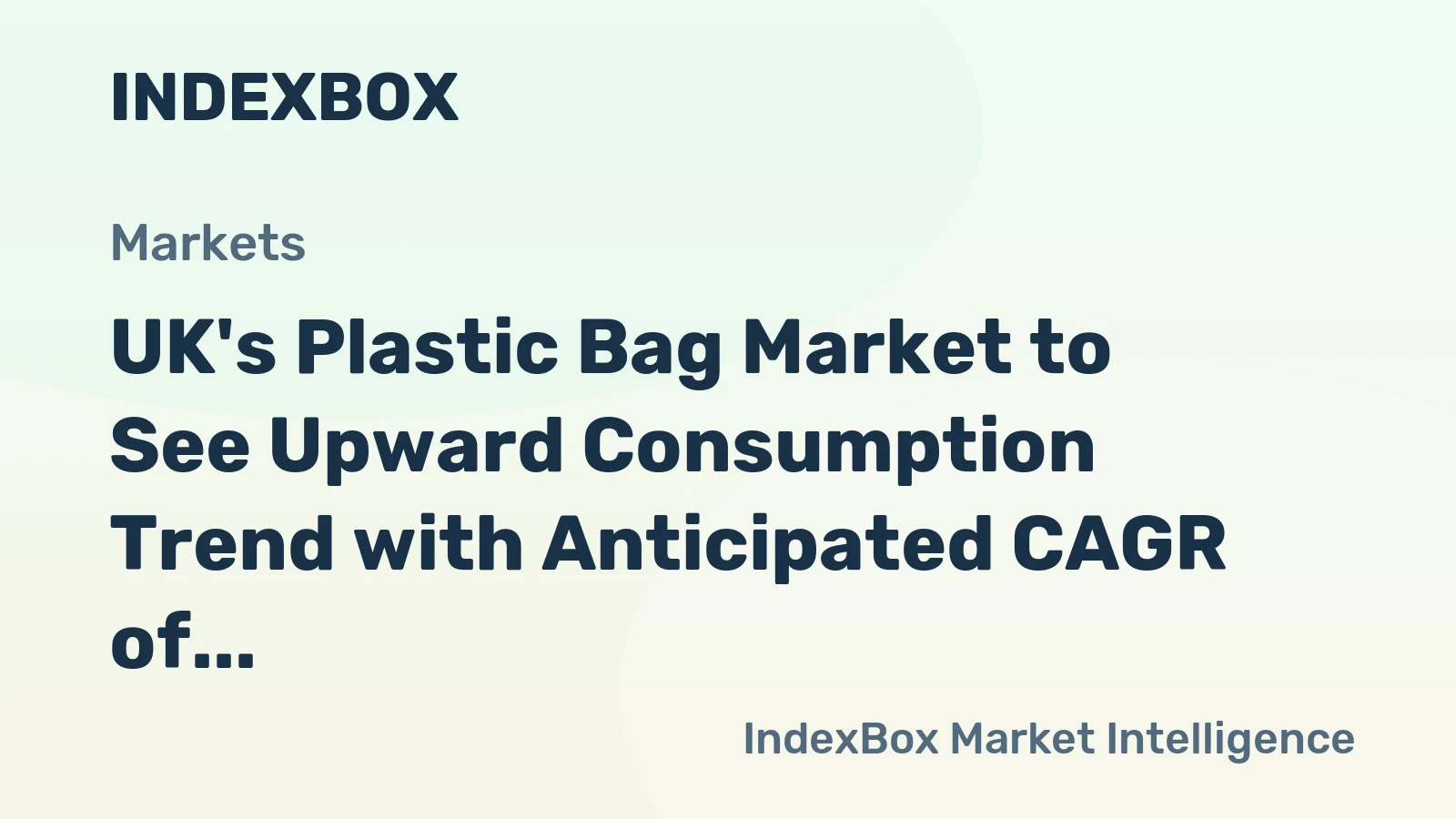 UK's Plastic Bag Market to See Upward Consumption Trend with Anticipated CAGR of +1.5% from 2024 to 2035