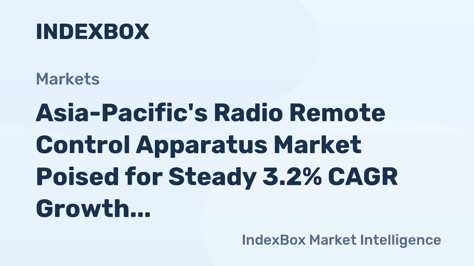 Asia-Pacific's Radio Remote Control Apparatus Market Poised for Steady 3.2% CAGR Growth Through 2035