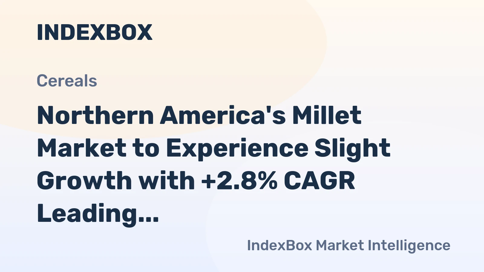 Northern America's Millet Market to Experience Slight Growth with +2.8% CAGR Leading to 360K tons by 2035
