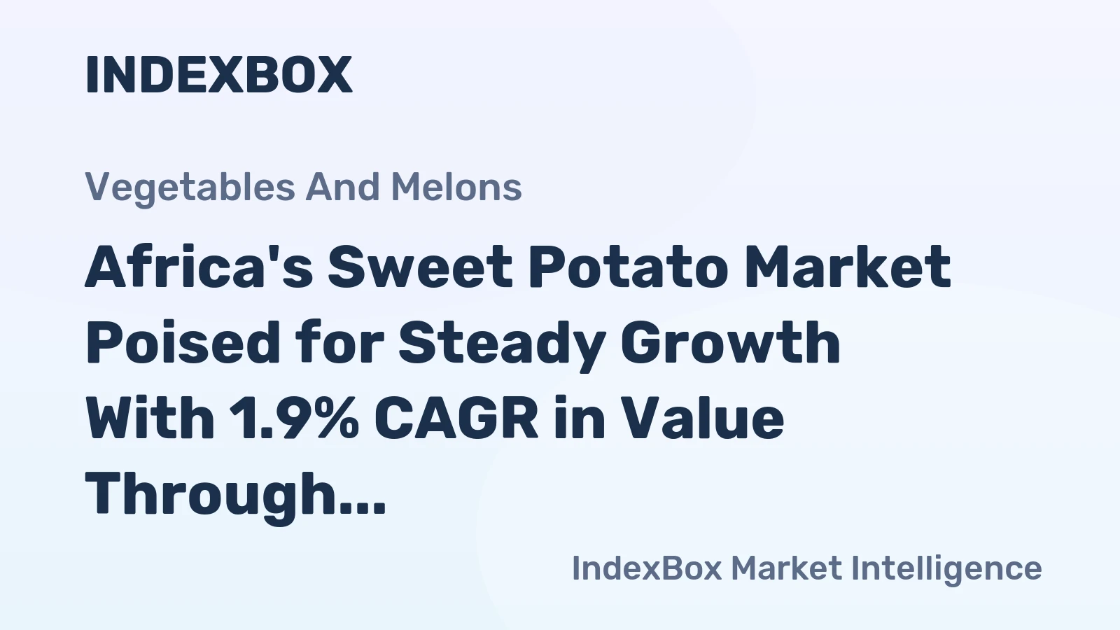 Africa's Sweet Potato Market Poised for Steady Growth With 1.9% CAGR in Value Through 2035