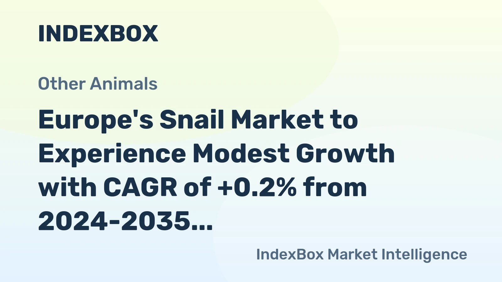 Europe's Snail Market to Experience Modest Growth with CAGR of +0.2% from 2024-2035