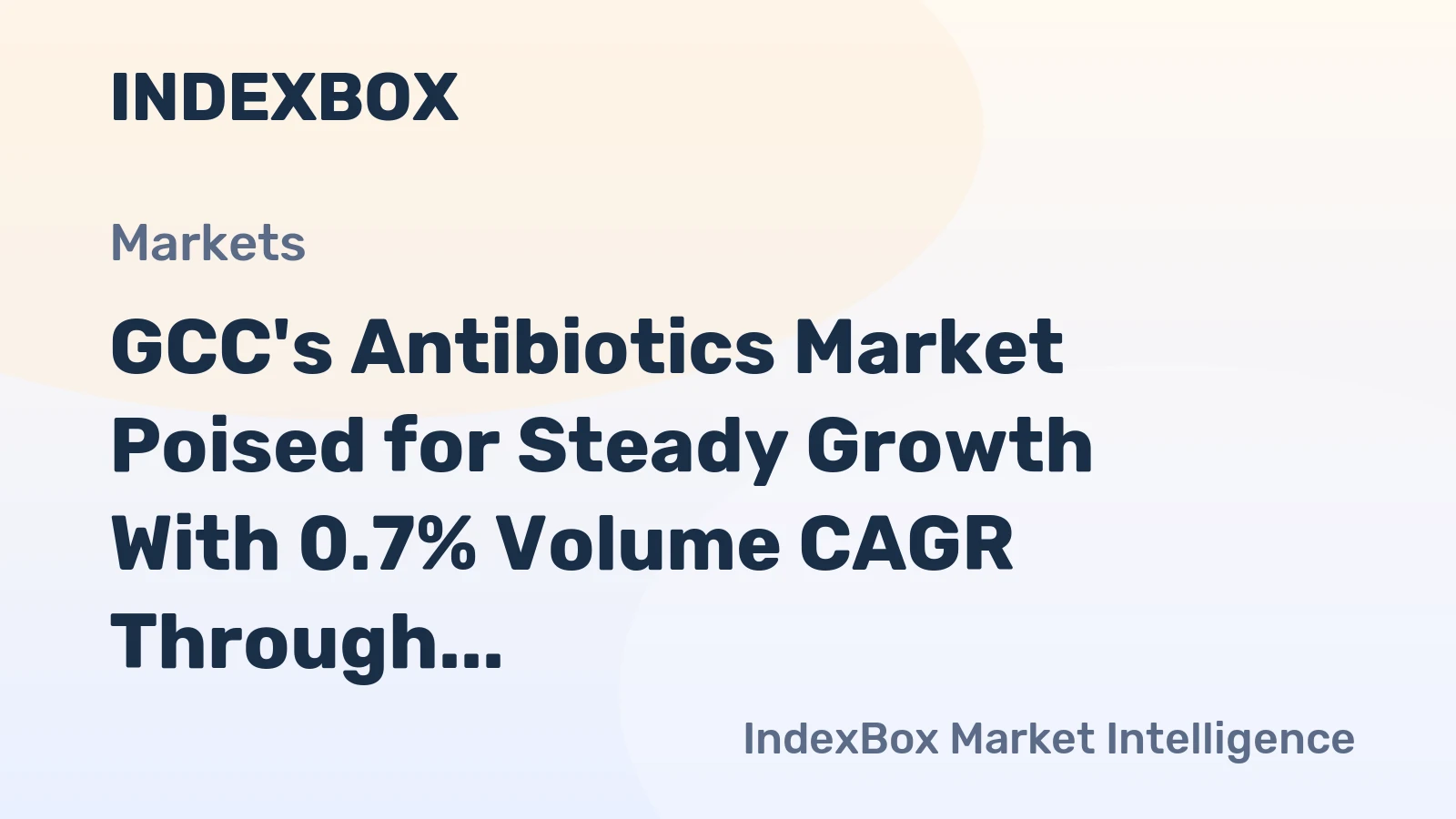 GCC's Antibiotics Market Poised for Steady Growth With 0.7% Volume CAGR Through 2035