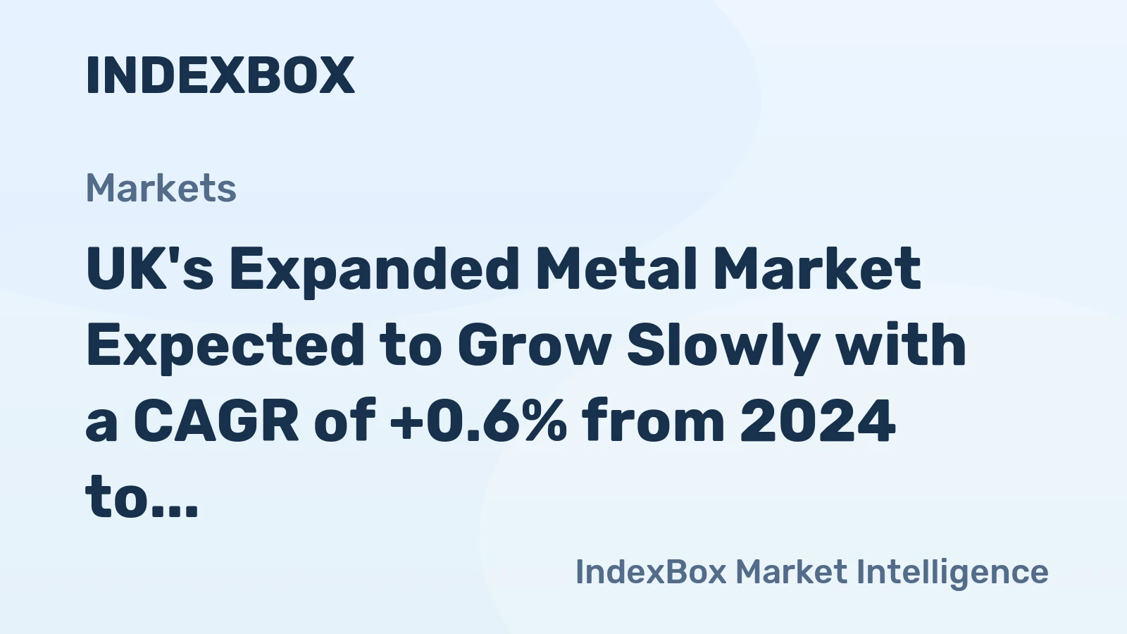 UK's Expanded Metal Market Expected to Grow Slowly with a CAGR of +0.6% from 2024 to 2035