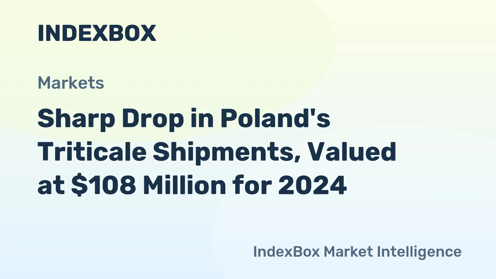 Sharp Drop in Poland's Triticale Shipments, Valued at $108 Million for 2024