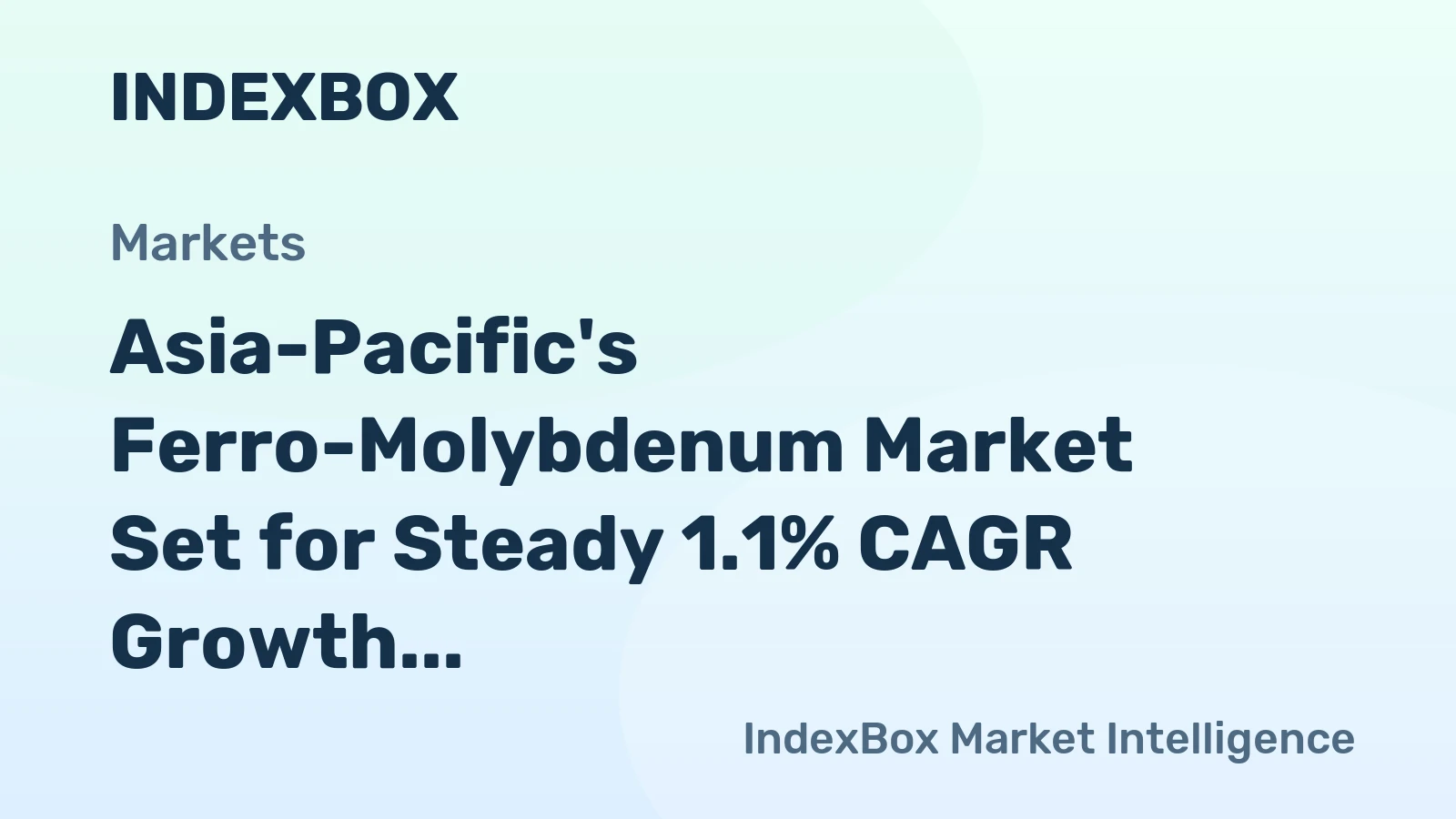 Asia-Pacific's Ferro-Molybdenum Market Set for Steady 1.1% CAGR Growth Through 2035