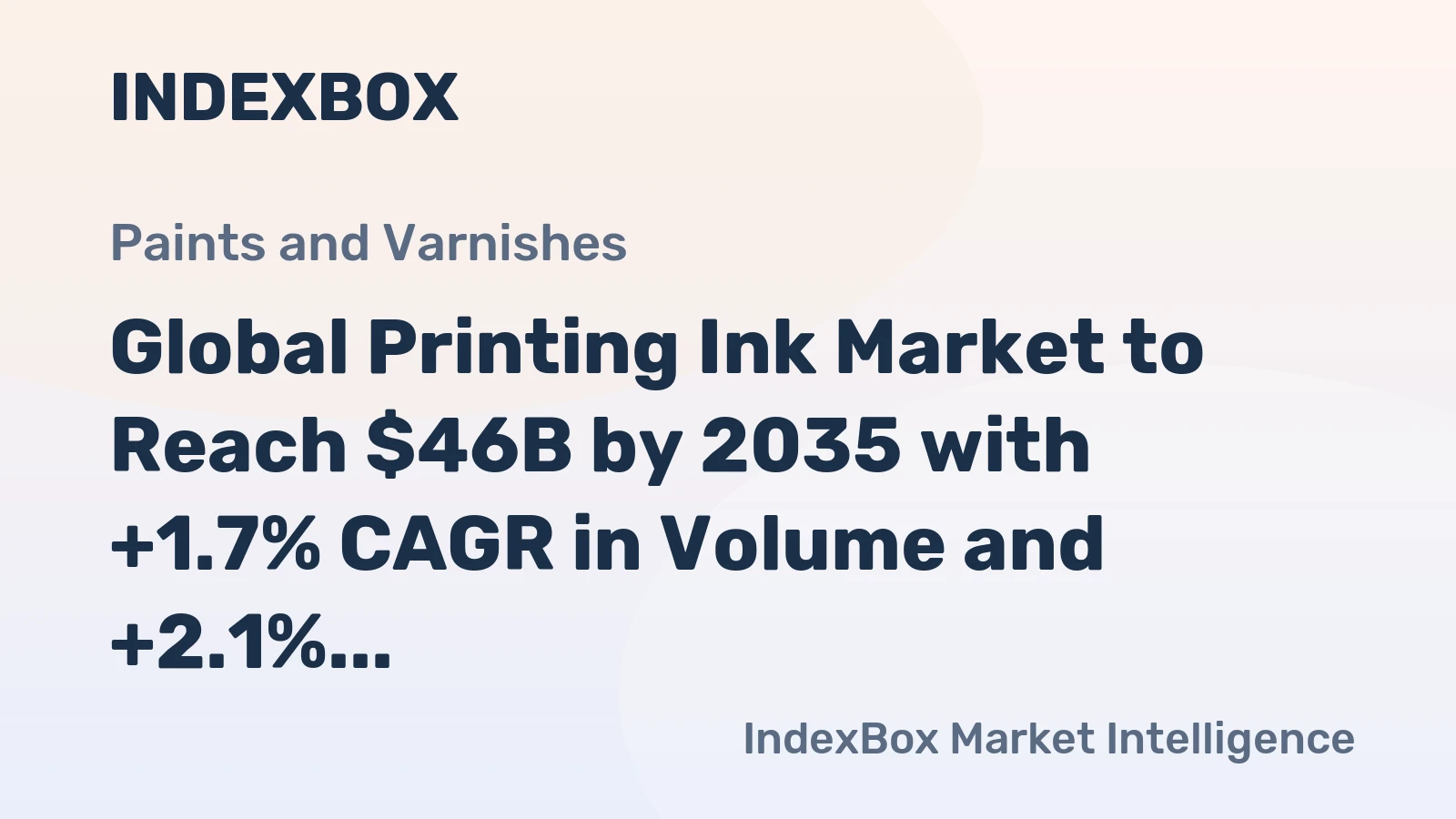 Global Printing Ink Market to Reach $46B by 2035 with +1.7% CAGR in Volume and +2.1% CAGR in Value