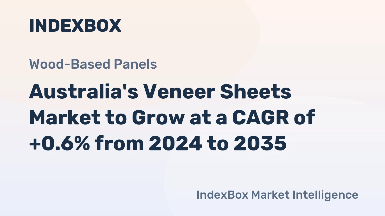 Australia's Veneer Sheets Market to Grow at a CAGR of +0.6% from 2024 to 2035