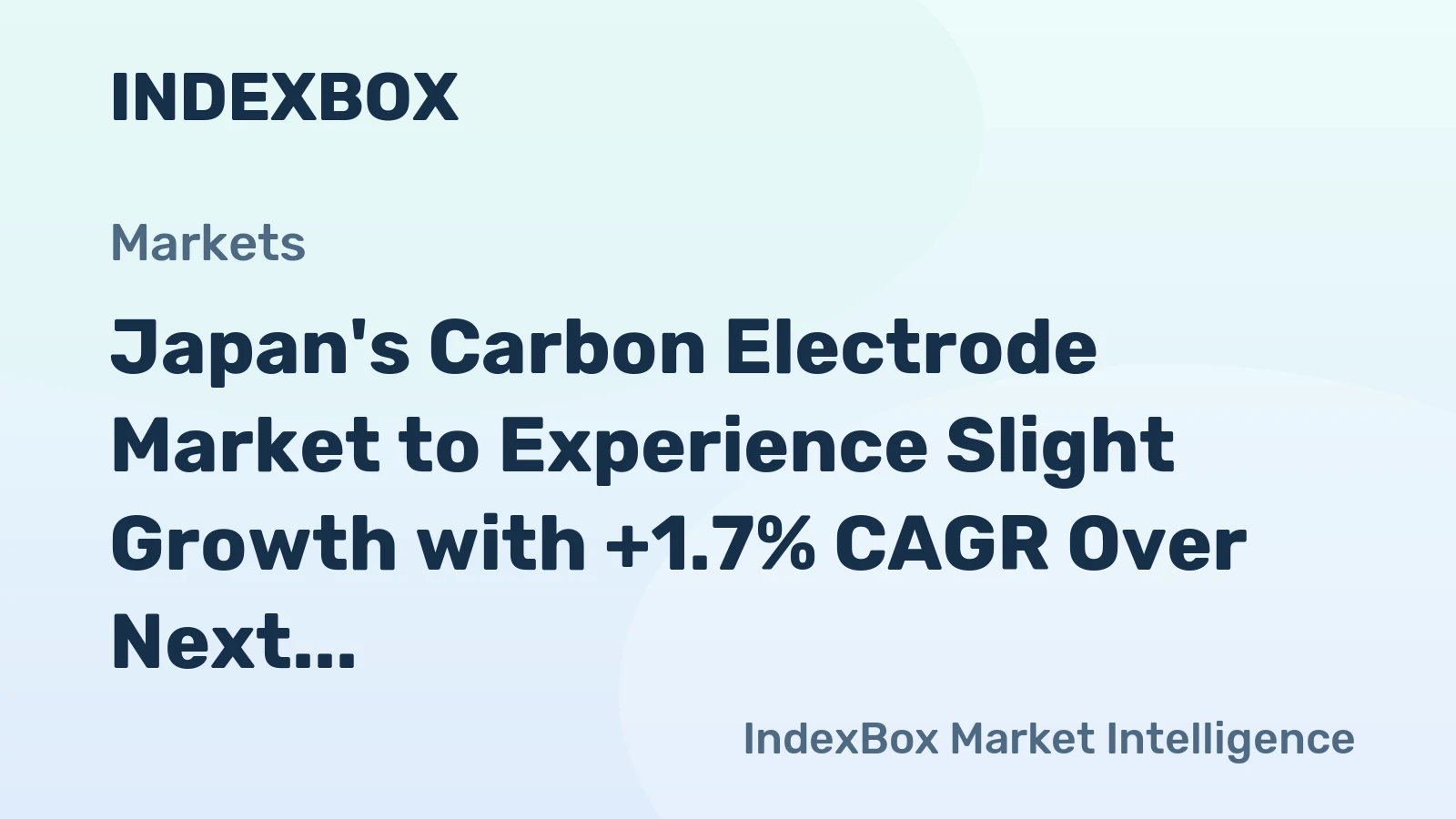 Japan's Carbon Electrode Market to Experience Slight Growth with +1.7% CAGR Over Next Decade