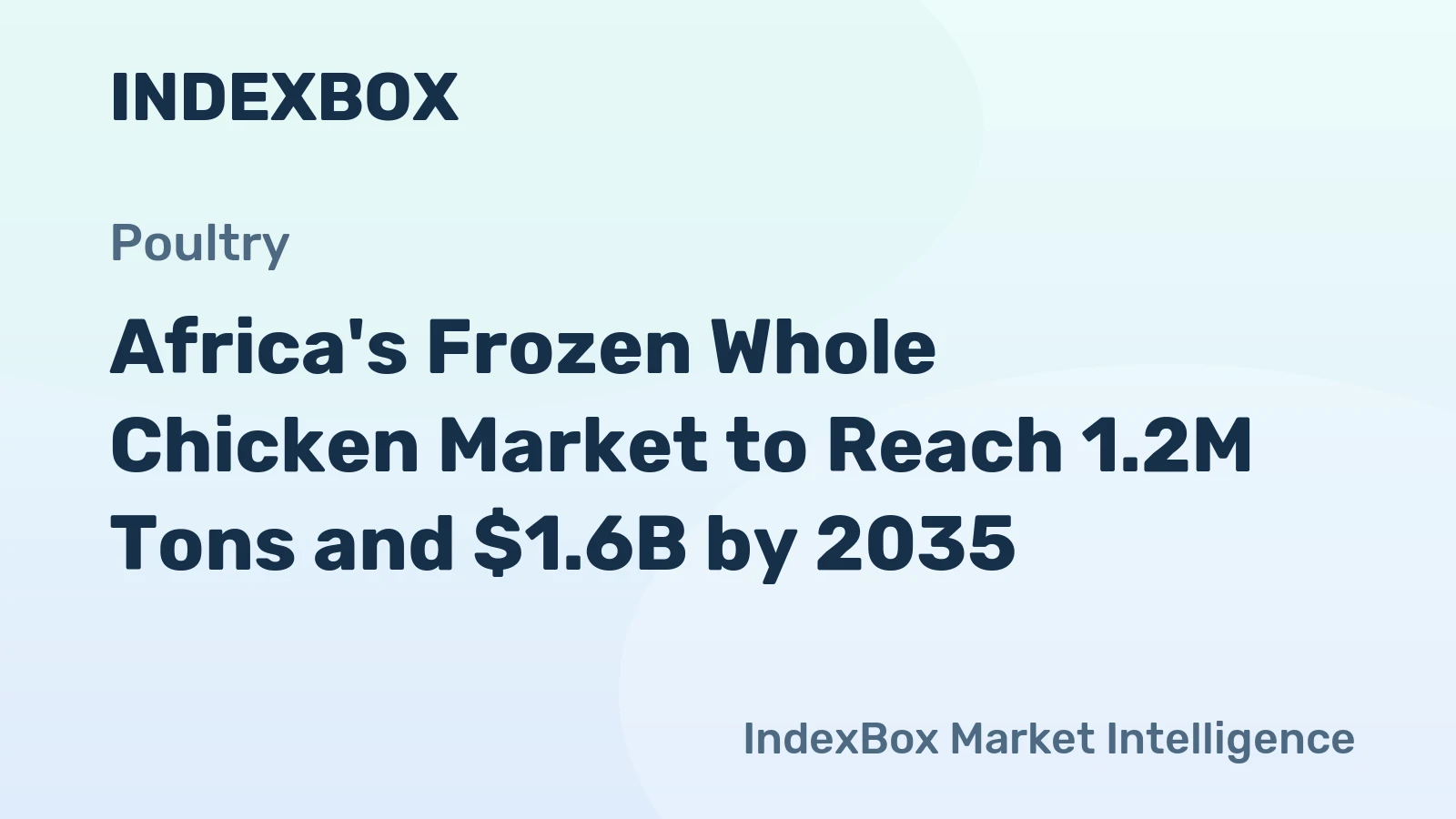 Africa's Frozen Whole Chicken Market to Reach 1.2M Tons and $1.6B by 2035