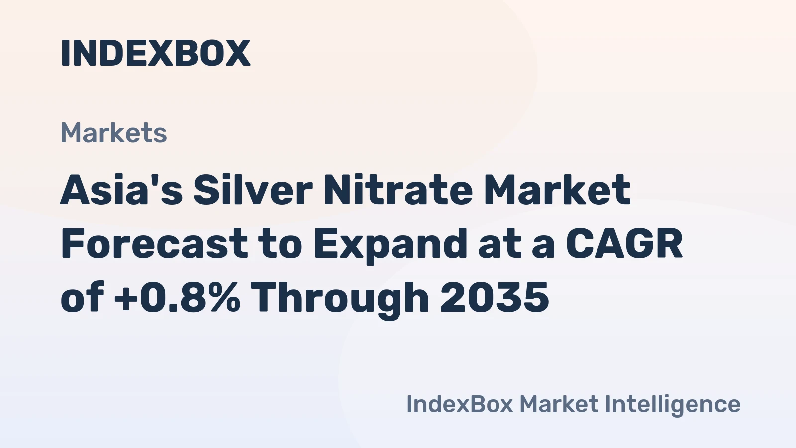 Asia's Silver Nitrate Market Forecast to Expand at a CAGR of +0.8% Through 2035