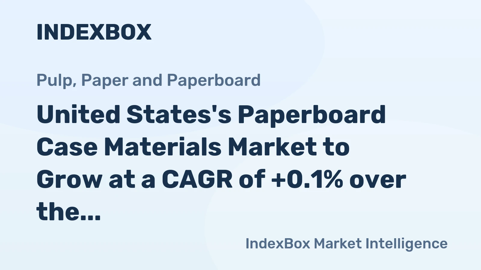 United States's Paperboard Case Materials Market to Grow at a CAGR of +0.1% over the Next Decade