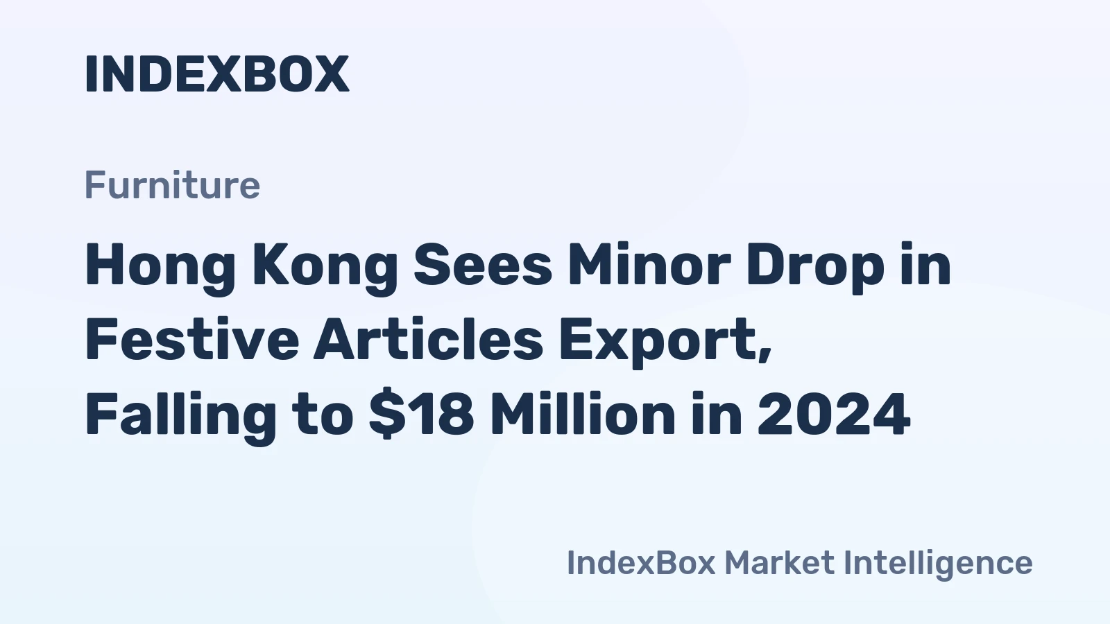 Hong Kong Sees Minor Drop in Festive Articles Export, Falling to $18 Million in 2024