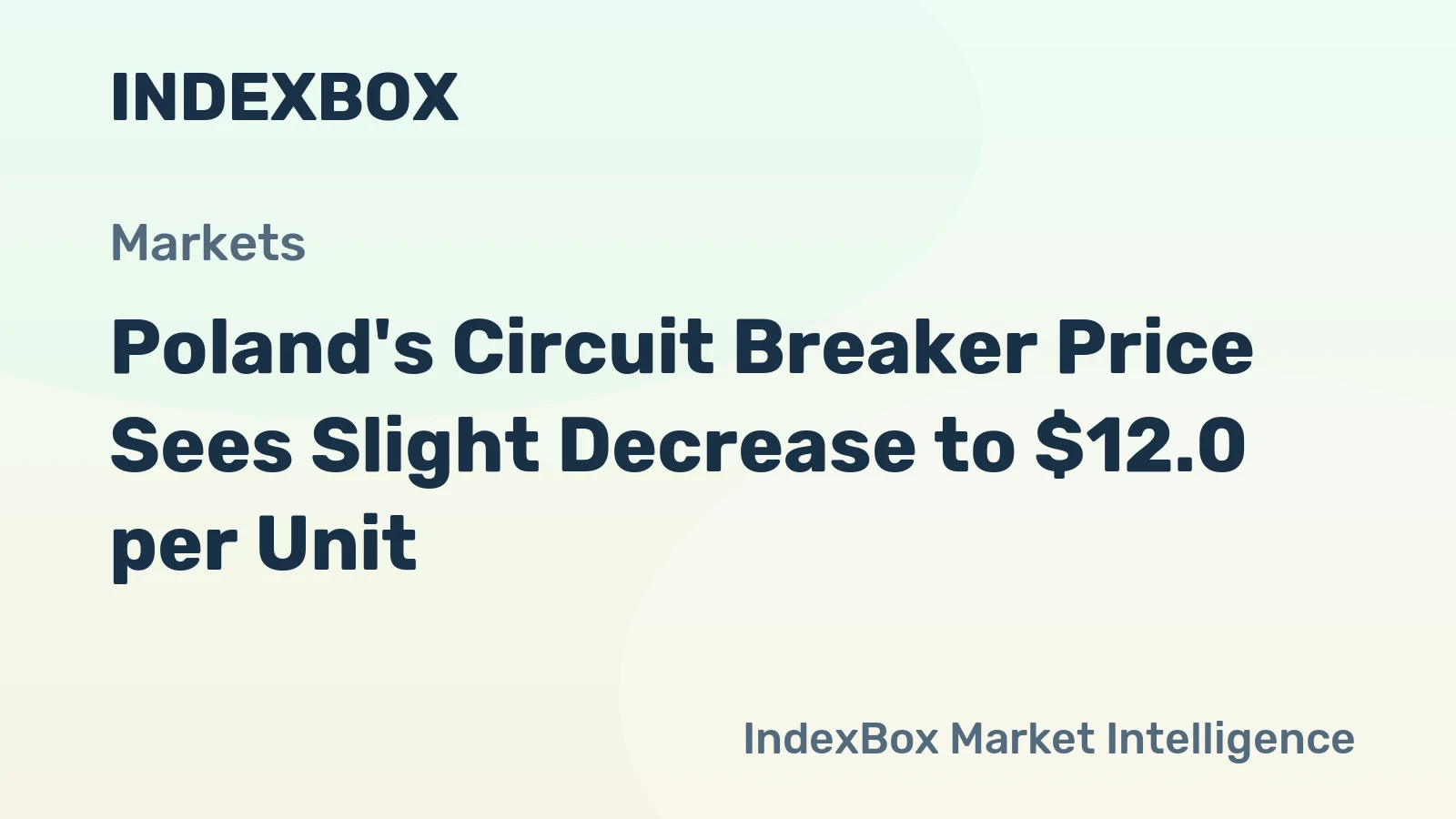 Poland's Circuit Breaker Price Sees Slight Decrease to $12.0 per Unit