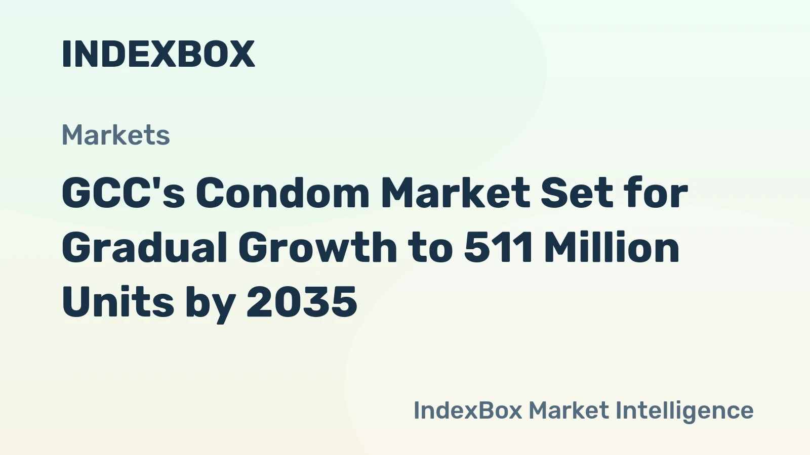 GCC's Condom Market Set for Gradual Growth to 511 Million Units by 2035