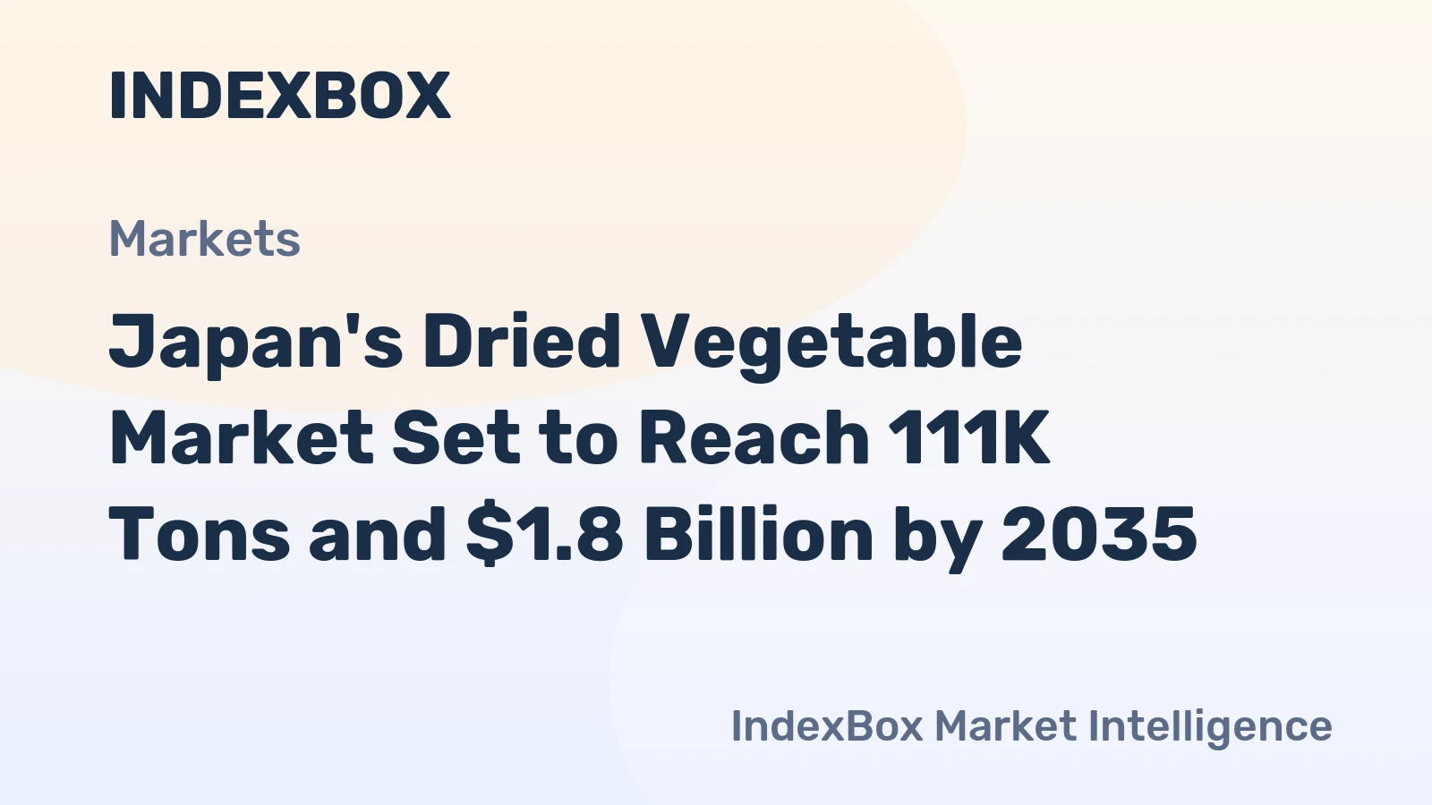 Japan's Dried Vegetable Market Set to Reach 111K Tons and $1.8 Billion by 2035