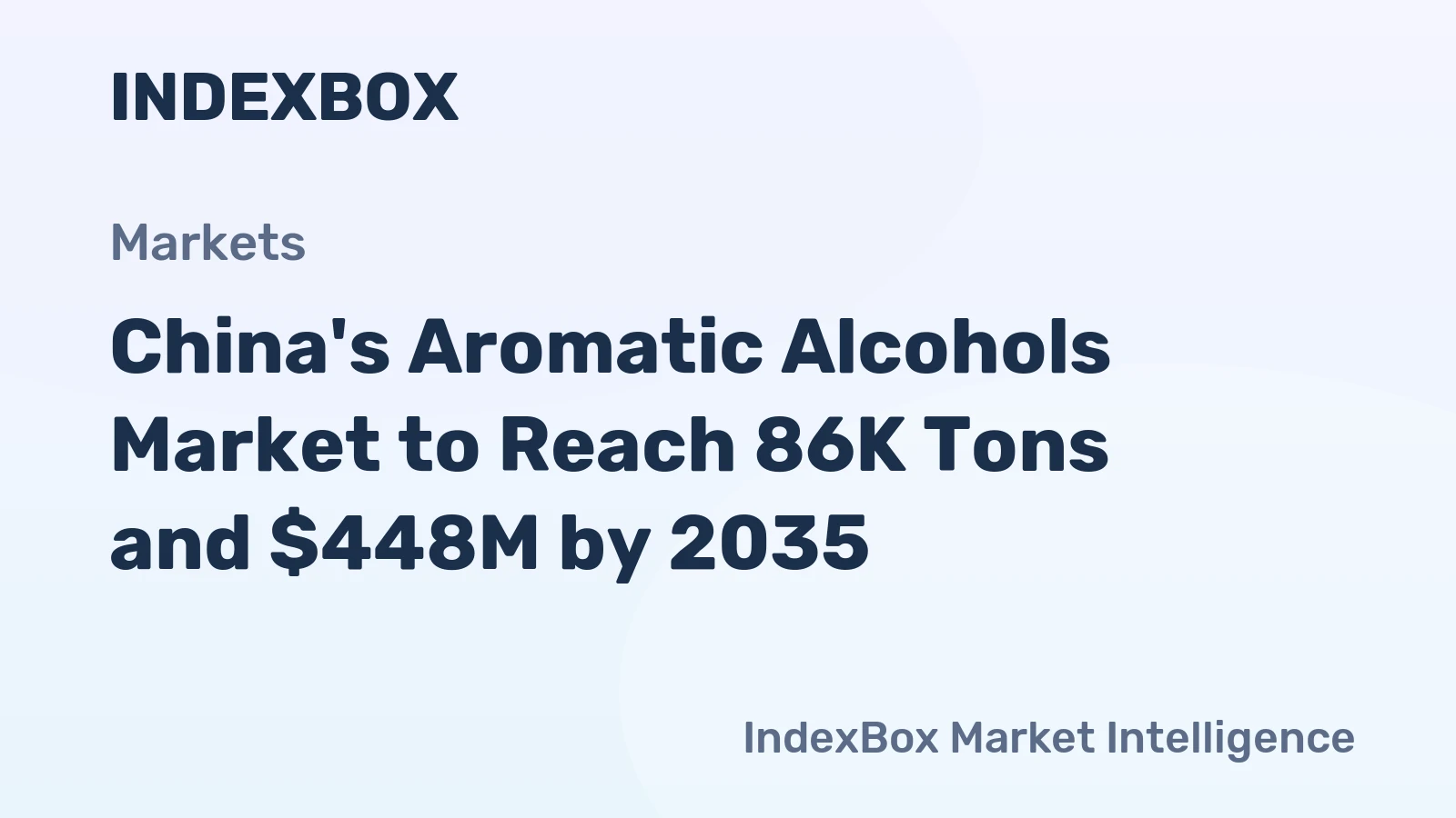 China's Aromatic Alcohols Market to Reach 86K Tons and $448M by 2035