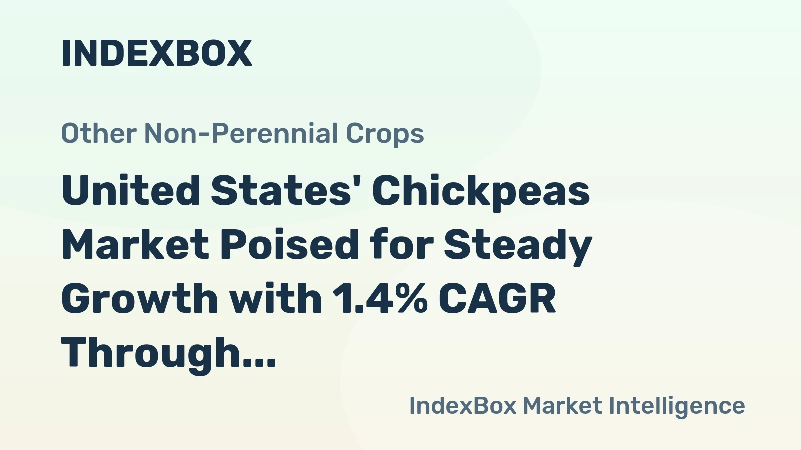 United States' Chickpeas Market Poised for Steady Growth with 1.4% CAGR Through 2035