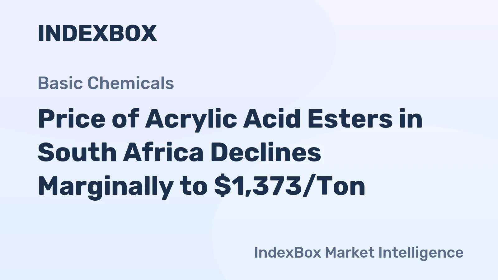 Price of Acrylic Acid Esters in South Africa Declines Marginally to $1,373/Ton