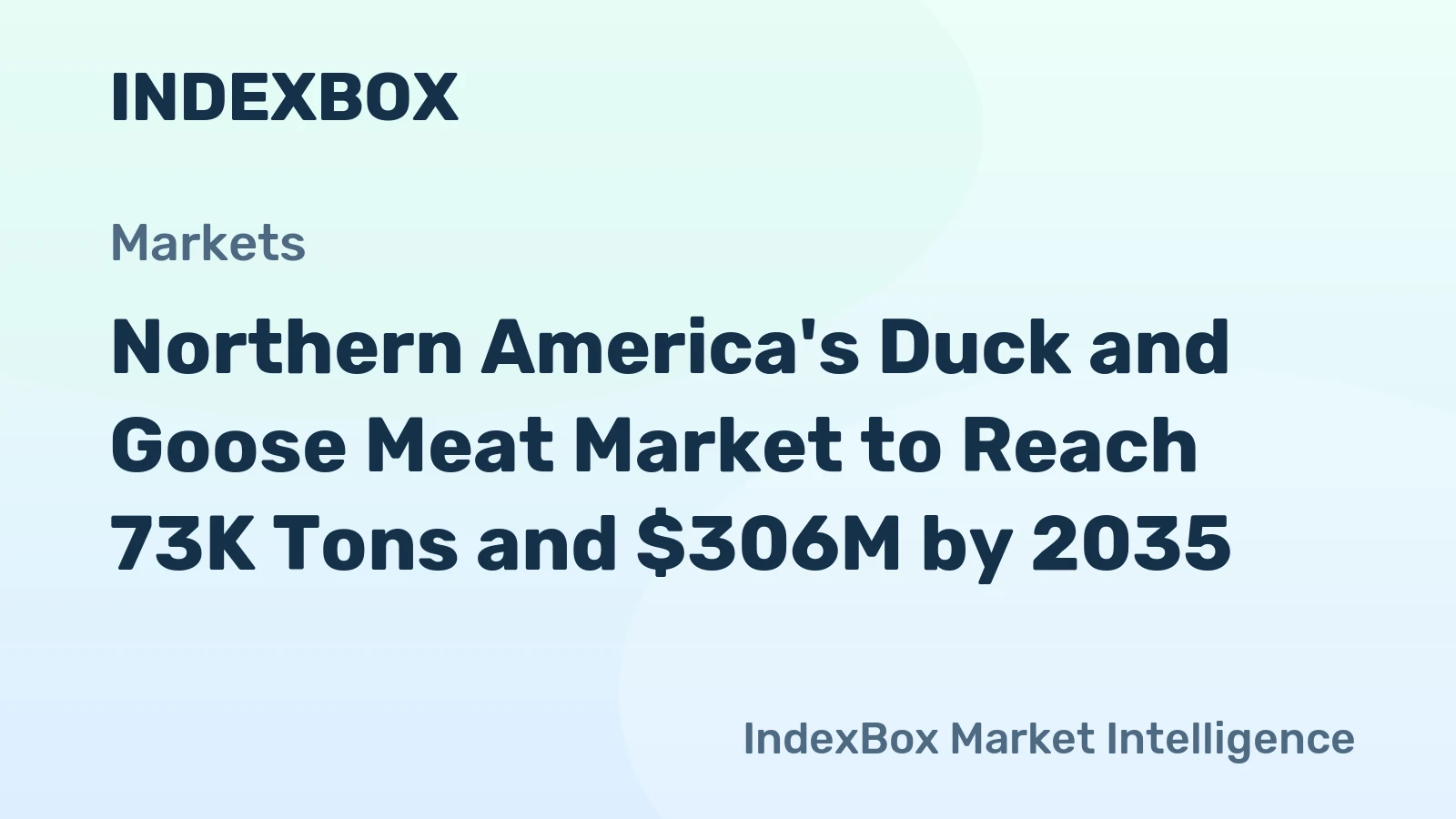 Northern America's Duck and Goose Meat Market to Reach 73K Tons and $306M by 2035