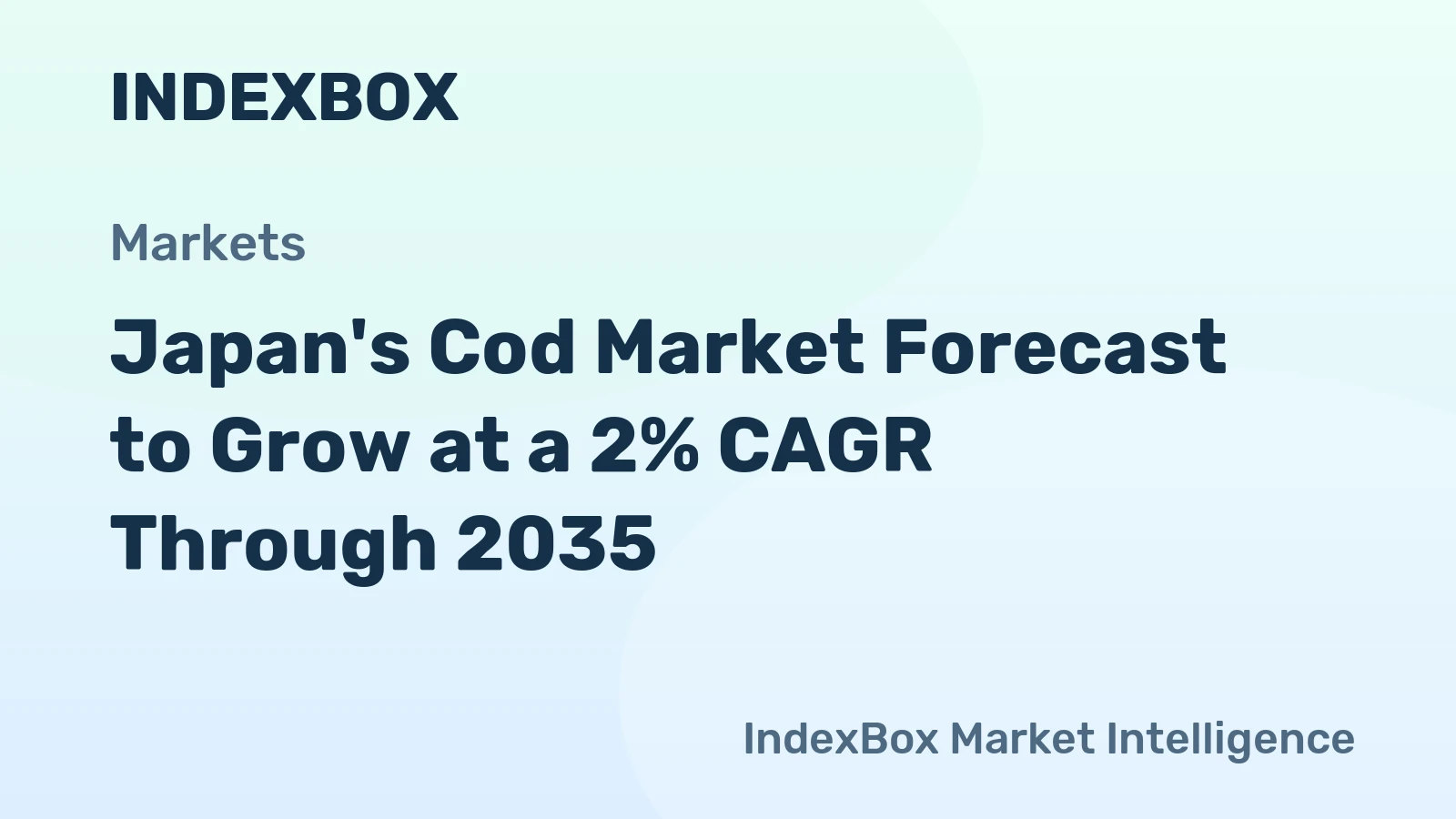 Japan's Cod Market Forecast to Grow at a 2% CAGR Through 2035