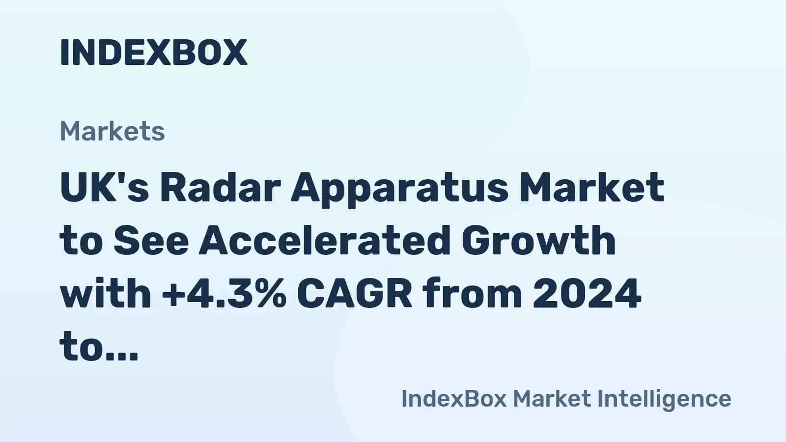 UK's Radar Apparatus Market to See Accelerated Growth with +4.3% CAGR from 2024 to 2035