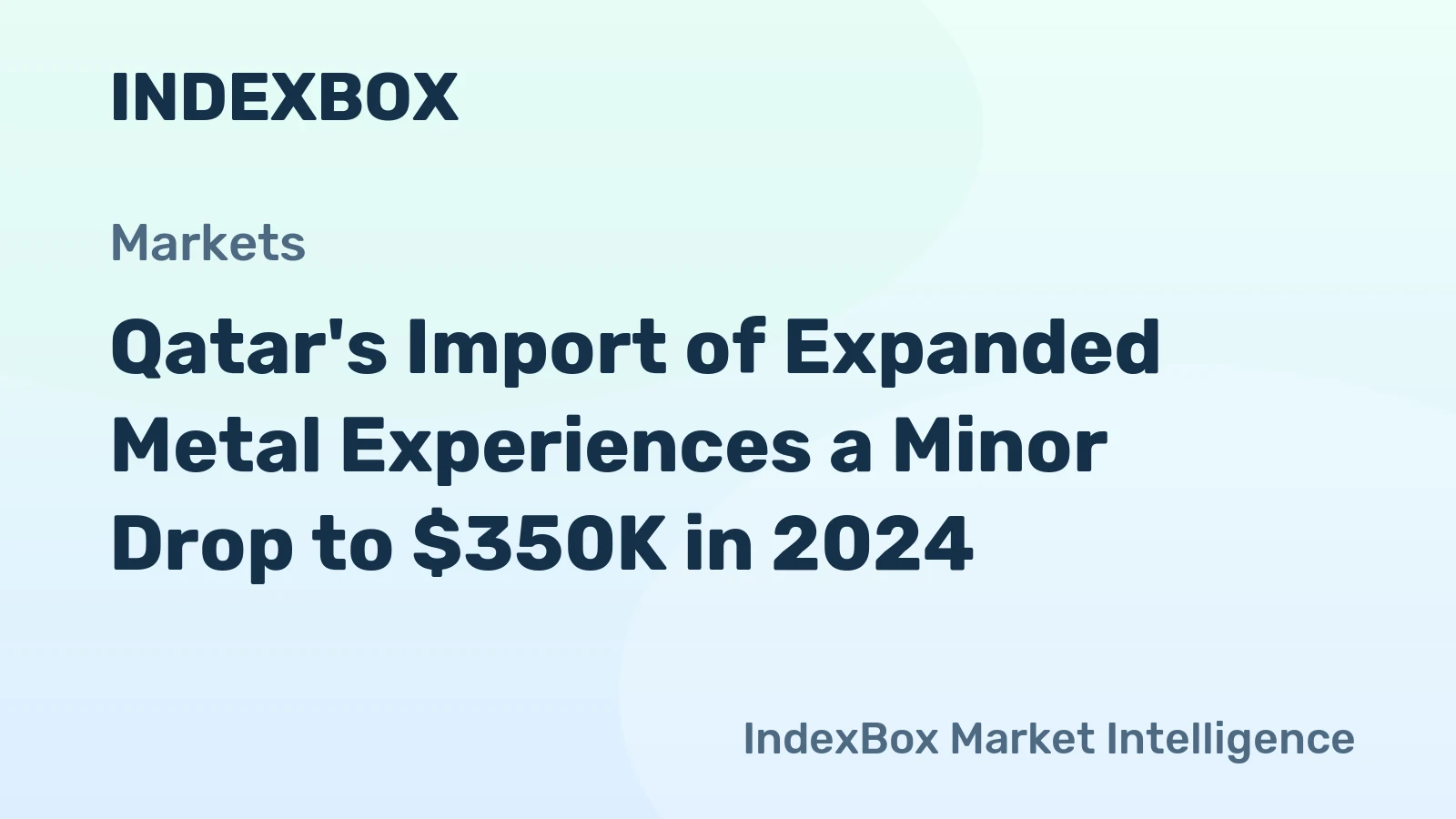 Qatar's Import of Expanded Metal Experiences a Minor Drop to $350K in 2024