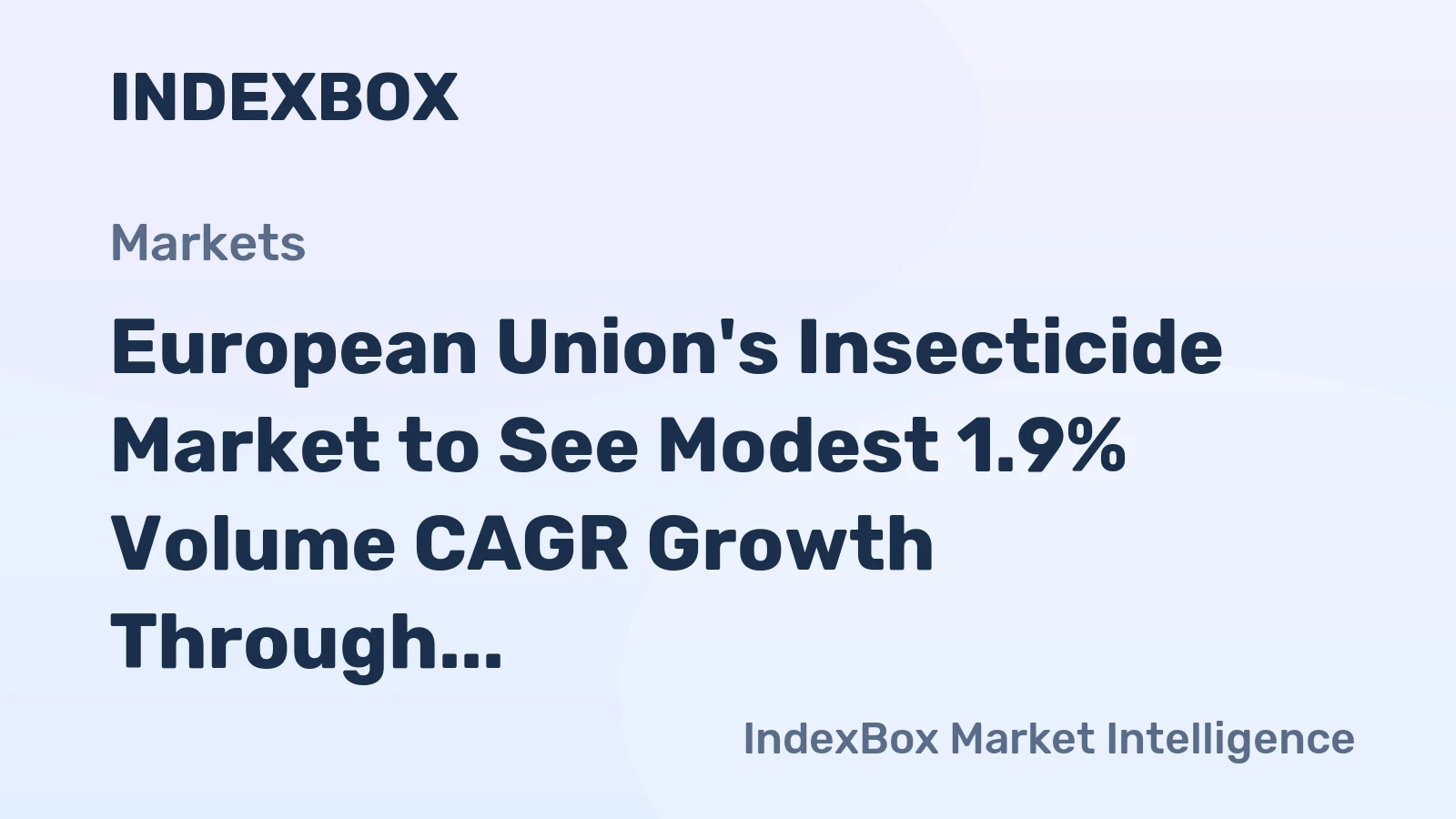 European Union's Insecticide Market to See Modest 1.9% Volume CAGR Growth Through 2035