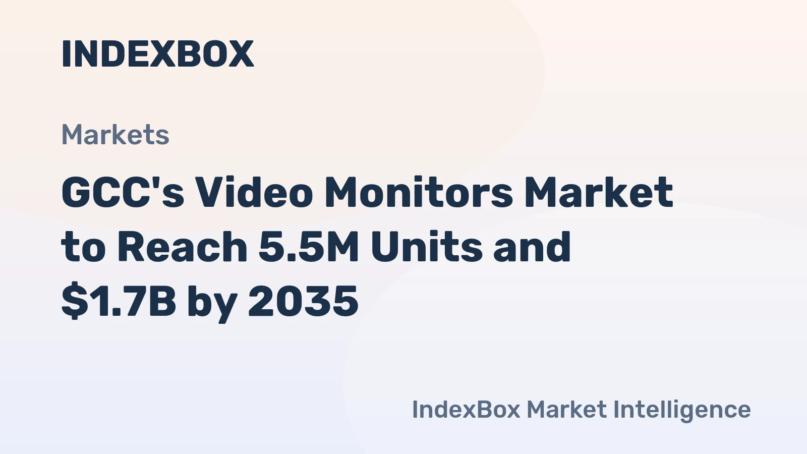 GCC's Video Monitors Market to Reach 5.5M Units and $1.7B by 2035