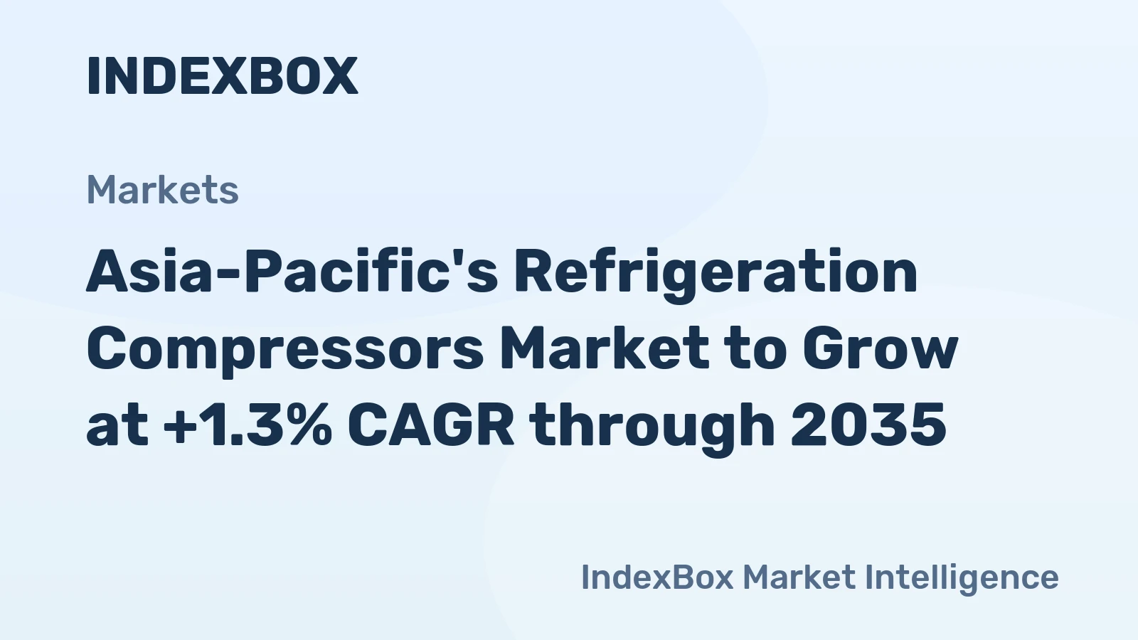 Asia-Pacific's Refrigeration Compressors Market to Grow at +1.3% CAGR through 2035