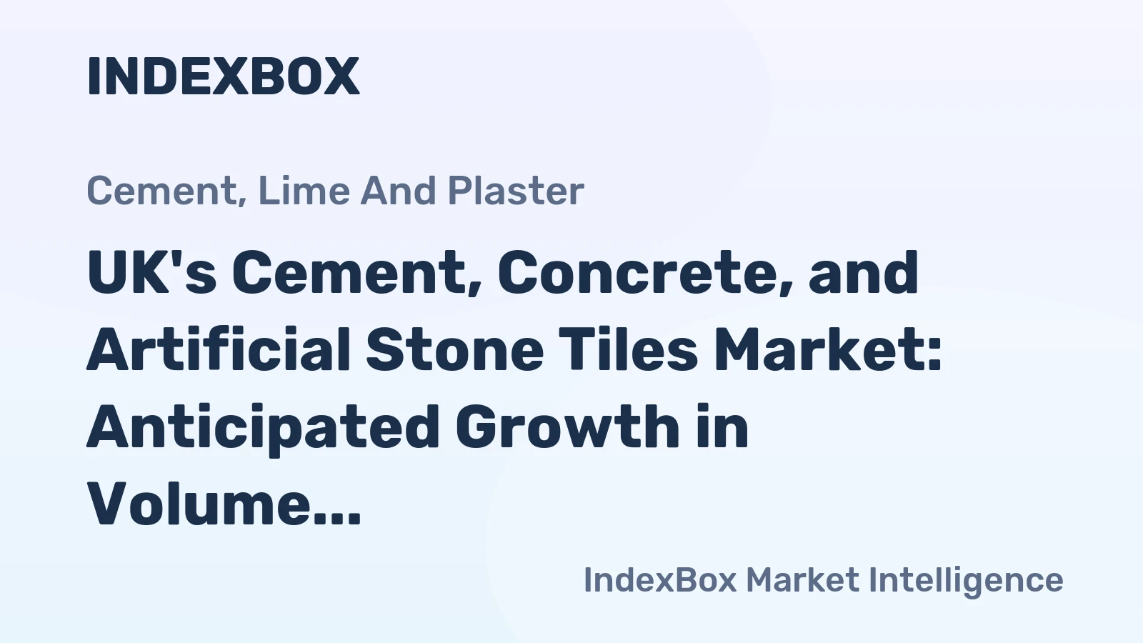 UK's Cement, Concrete, and Artificial Stone Tiles Market: Anticipated Growth in Volume and Value Over Next Decade