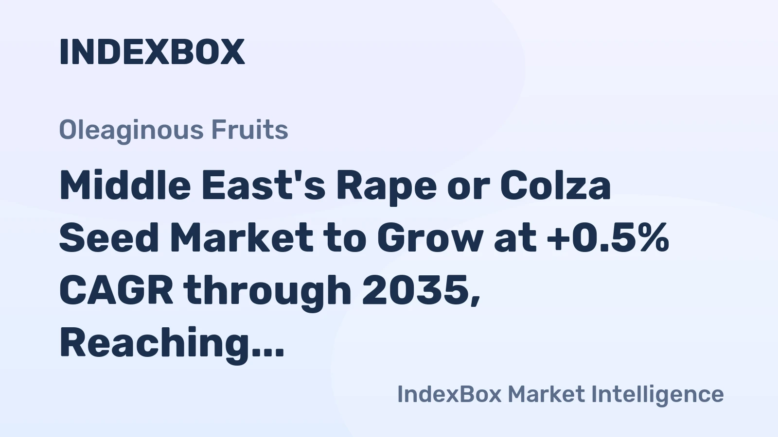 Middle East's Rape or Colza Seed Market to Grow at +0.5% CAGR through 2035, Reaching 1.5M Tons in Volume
