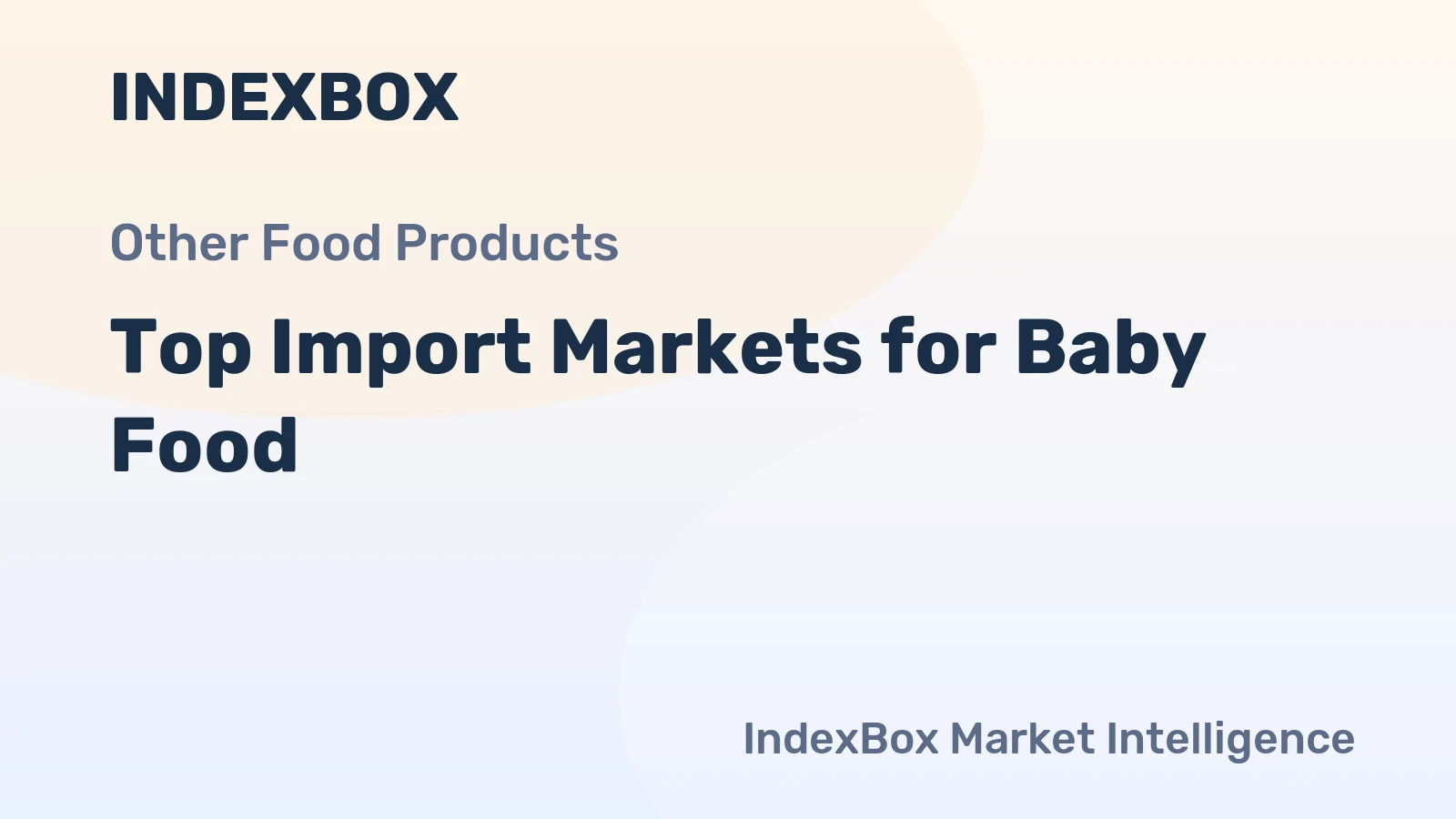 Top Import Markets for Baby Food