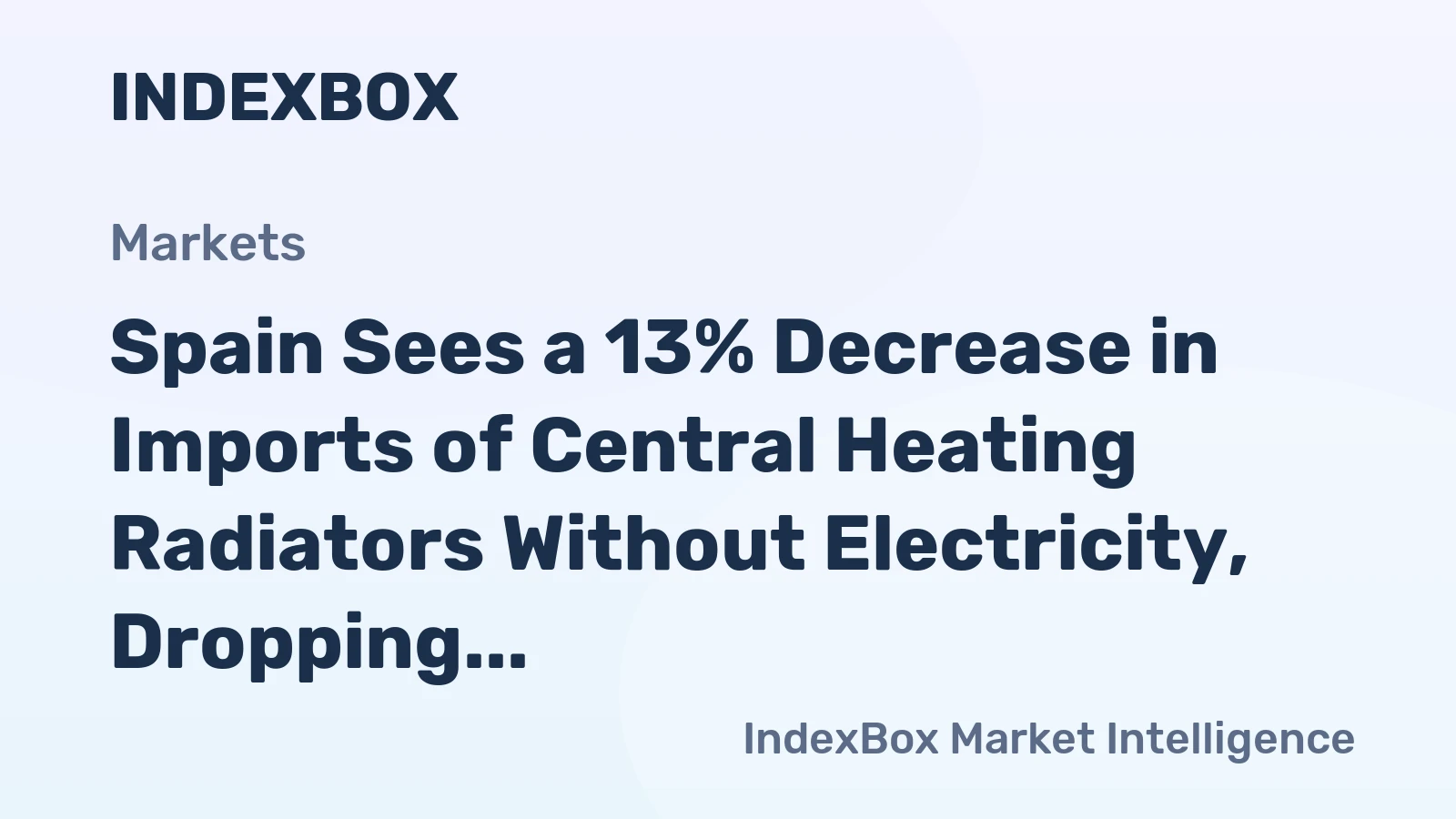 Spain Sees a 13% Decrease in Imports of Central Heating Radiators Without Electricity, Dropping to $2.6M in October 2023.
