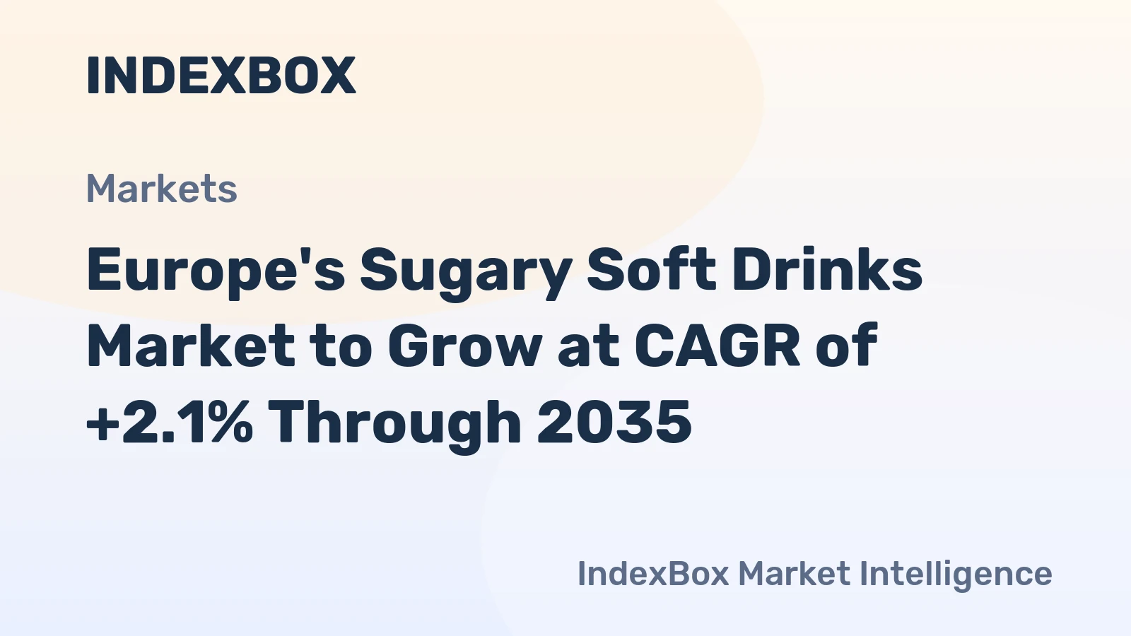 Europe's Sugary Soft Drinks Market to Grow at CAGR of +2.1% Through 2035