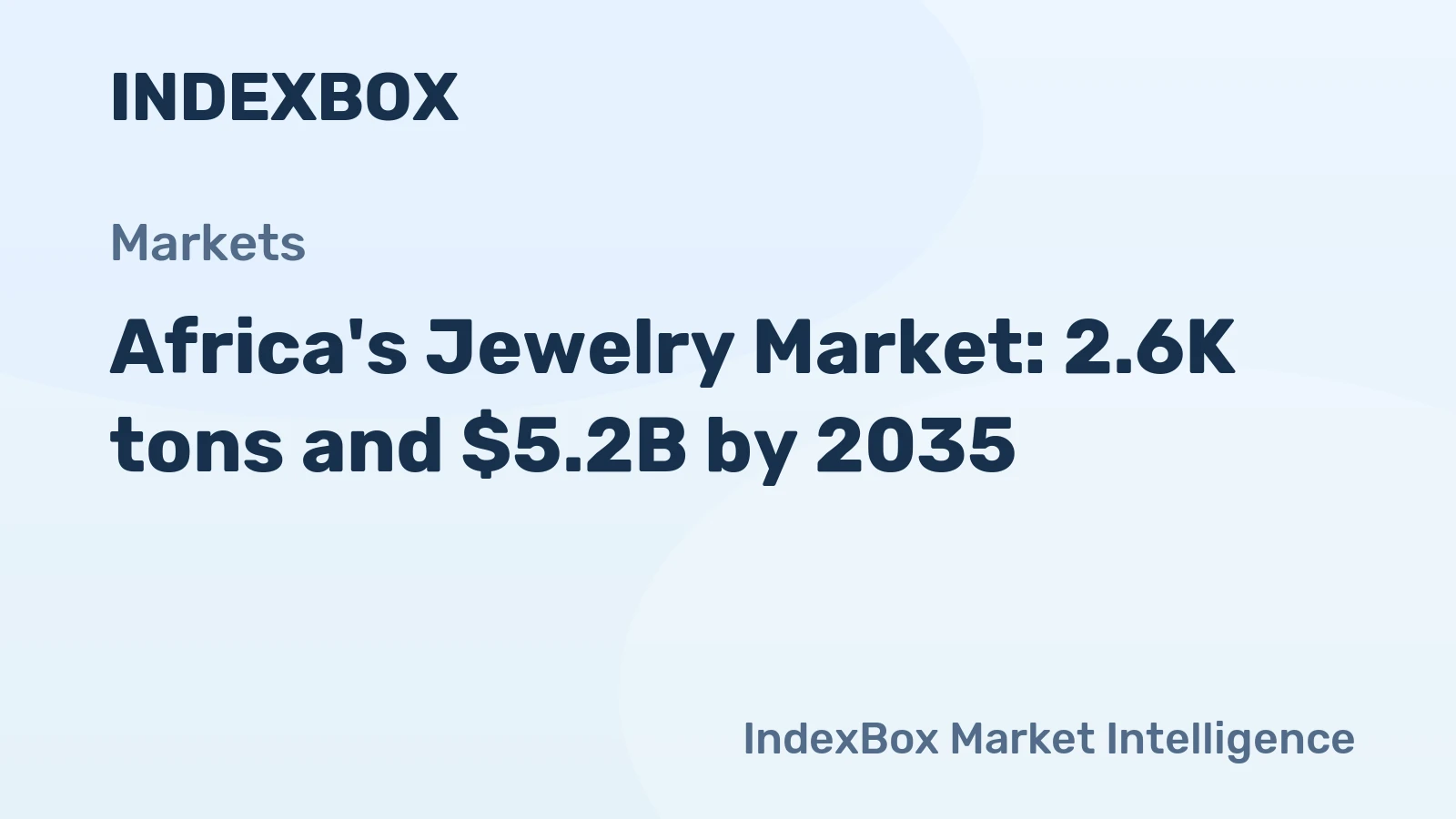 Africa's Jewelry Market: 2.6K tons and $5.2B by 2035